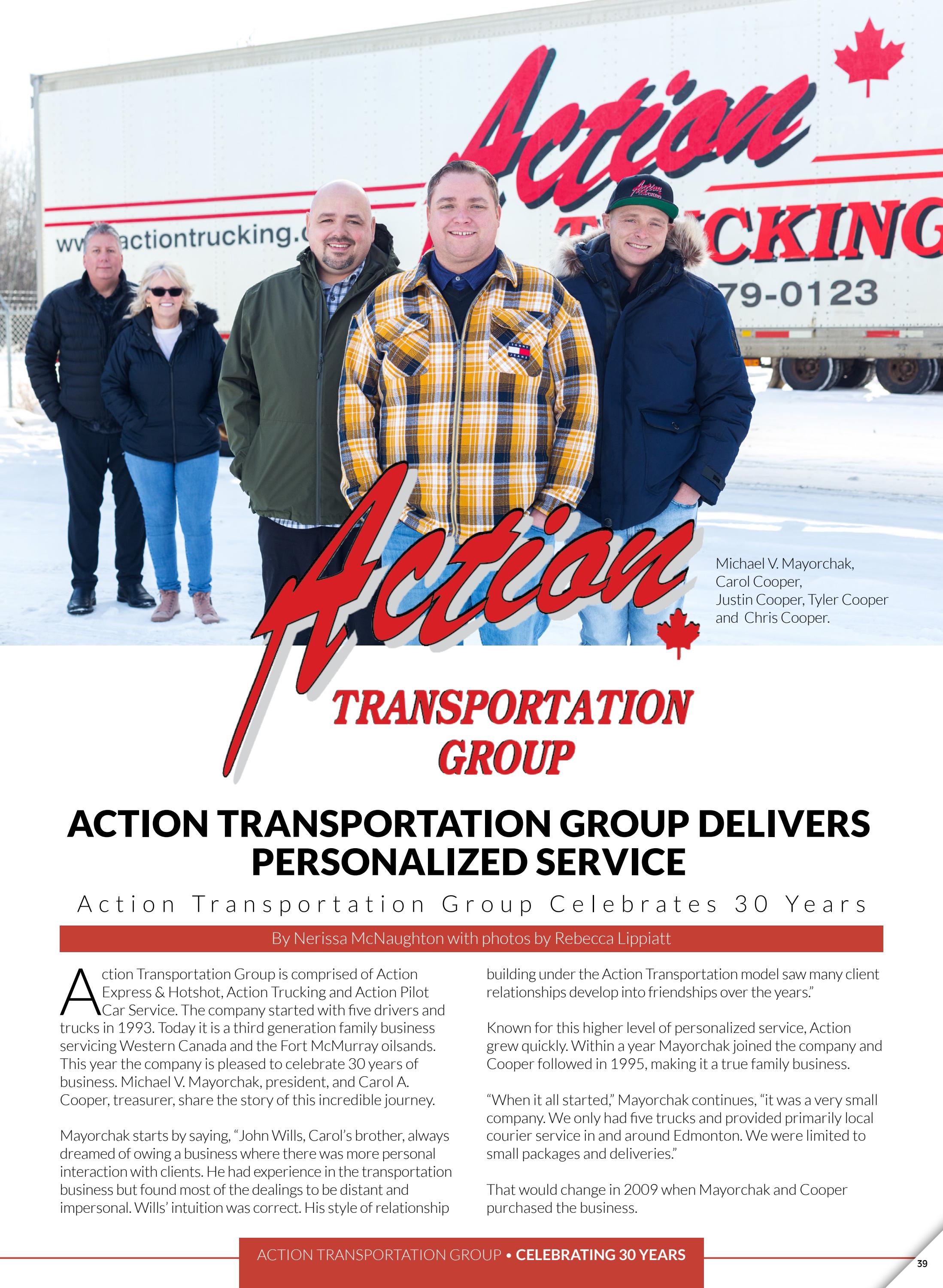 Action Transportation Group - Celebrating 30 Years by Business in ...
