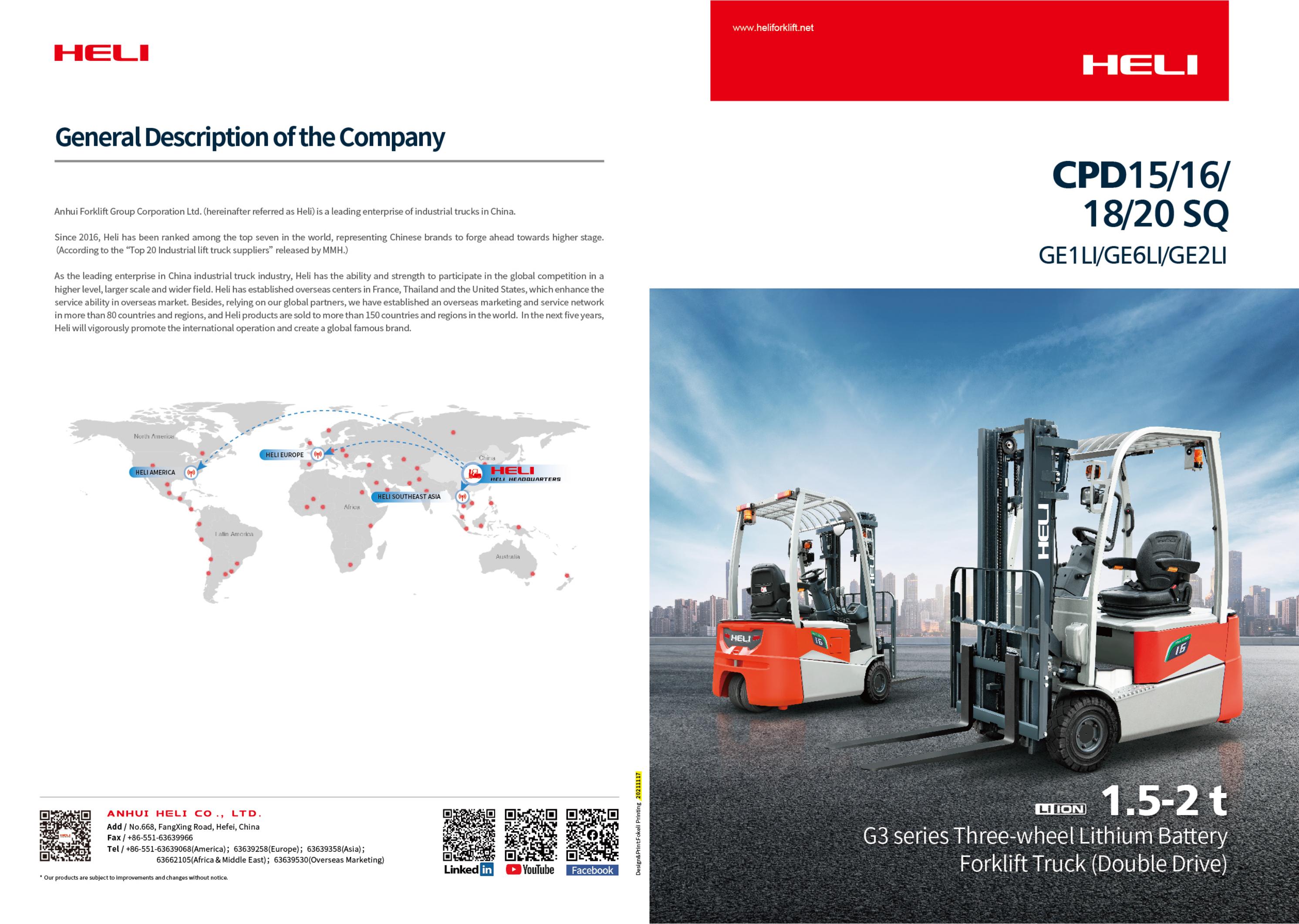 Heli G3 1.5-2 tons trehjul datablad by Protruck - Issuu