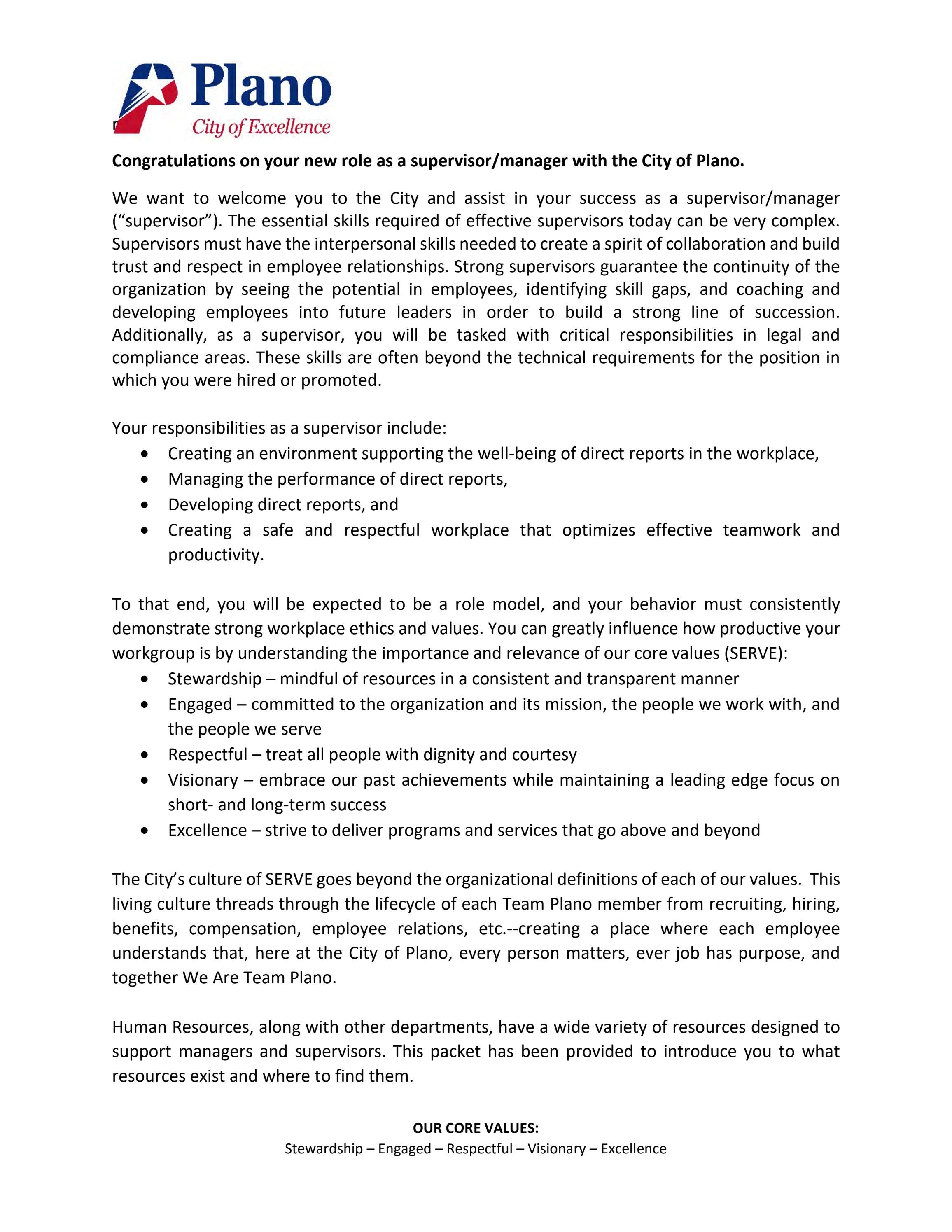 New Supervisor Manual by City of Plano, TX - Issuu