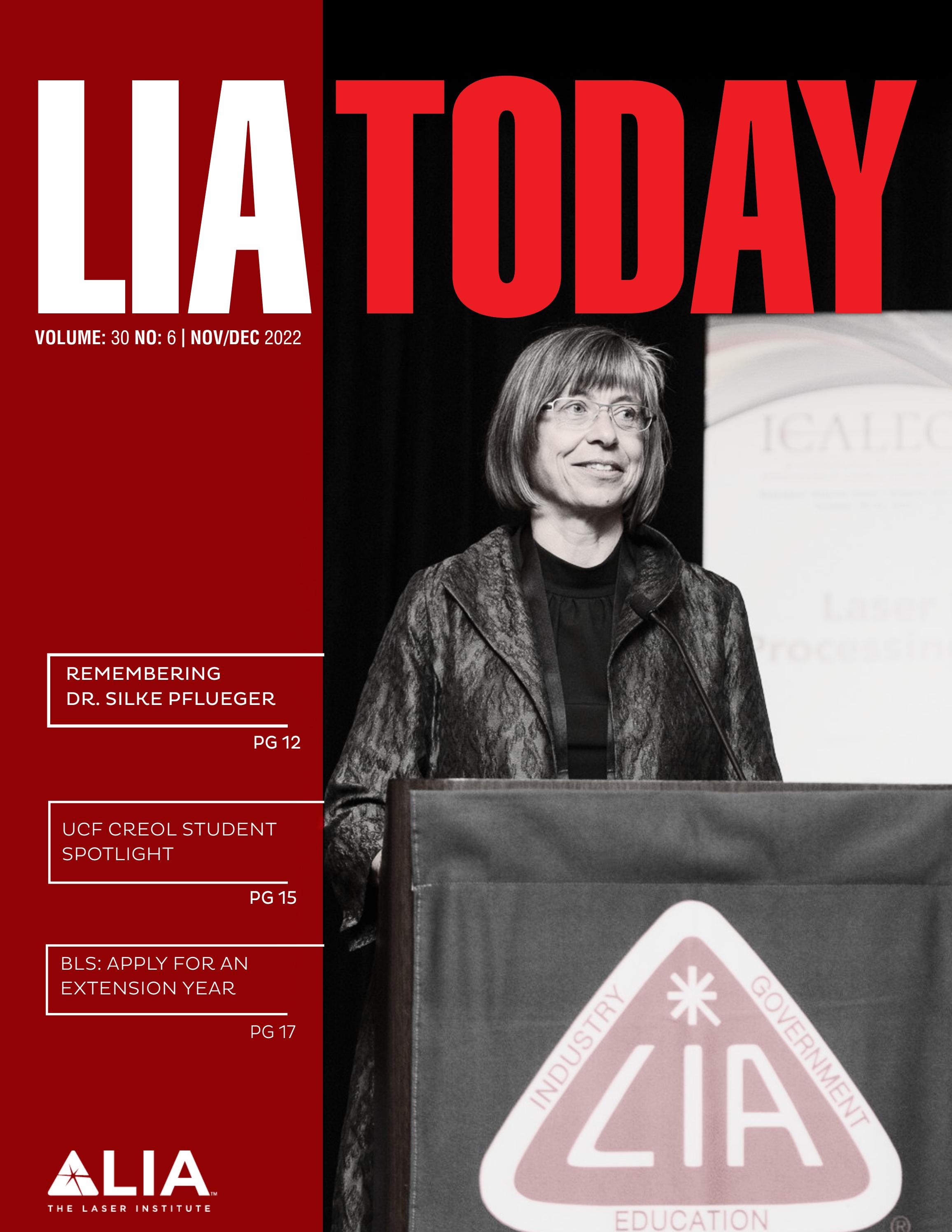 LIA Today - November/December 2022 by Laser Institute of America - Issuu