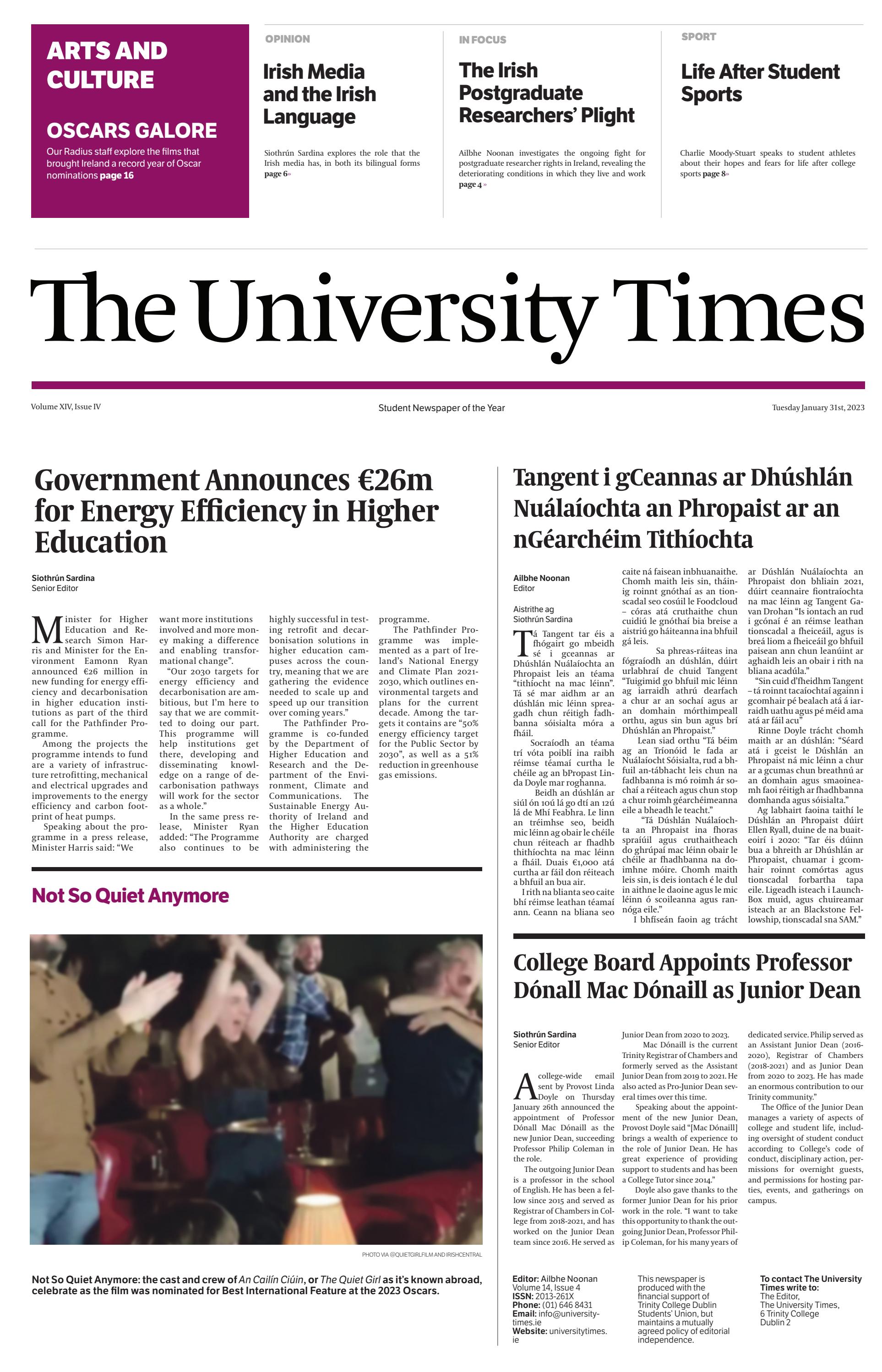 The University Times (Volume XIV Issue IV) by The University Times - Issuu