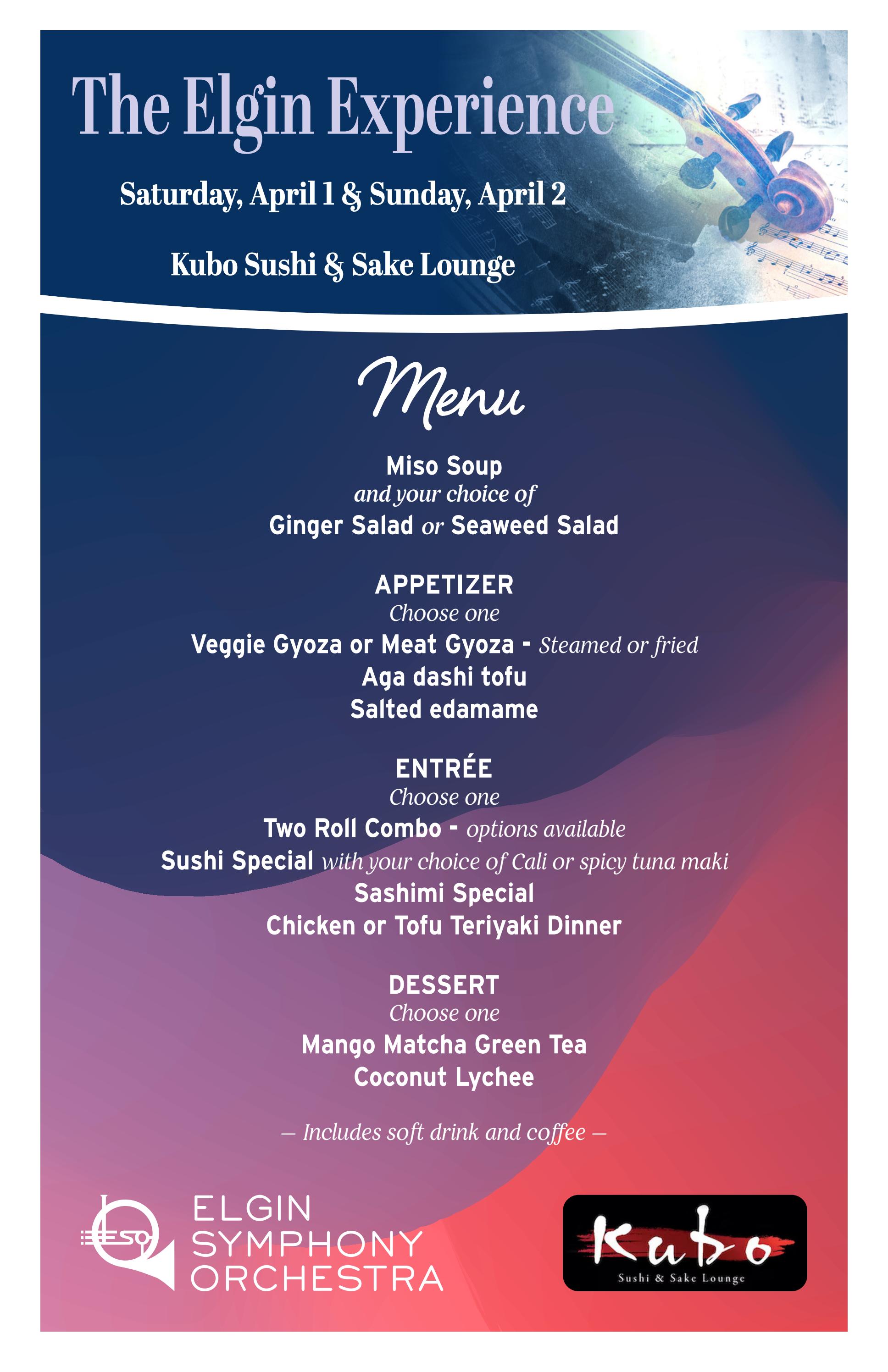 The Elgin Experience April 1 & 2 Menu - Elgin Public House by ...
