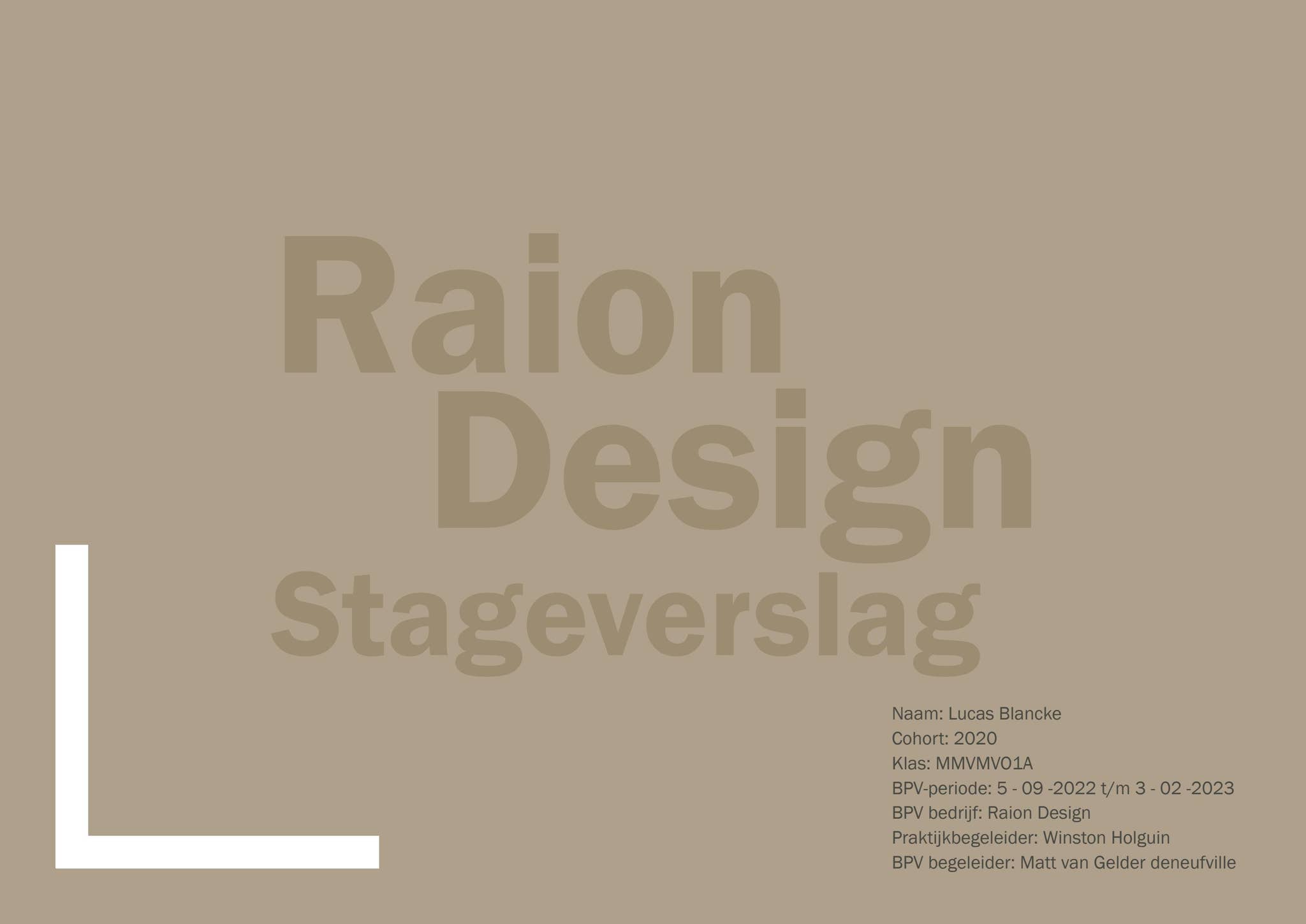 Stageverslag Raion Design Lucas Blancke by lucasblancke - Issuu