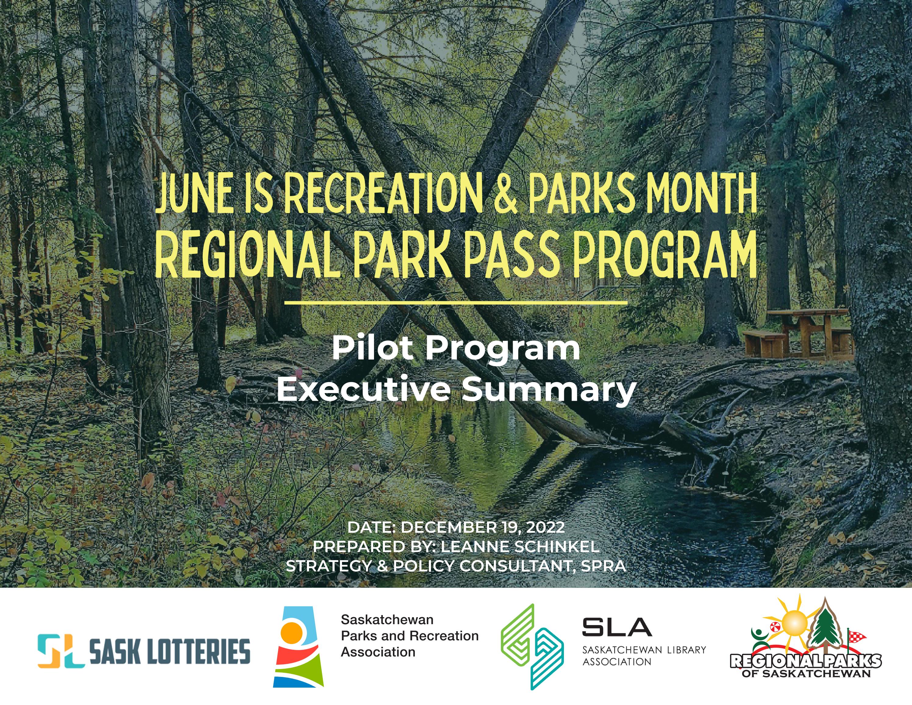 JRPM Regional Park Pass Program - Pilot Program Executive Summary by ...