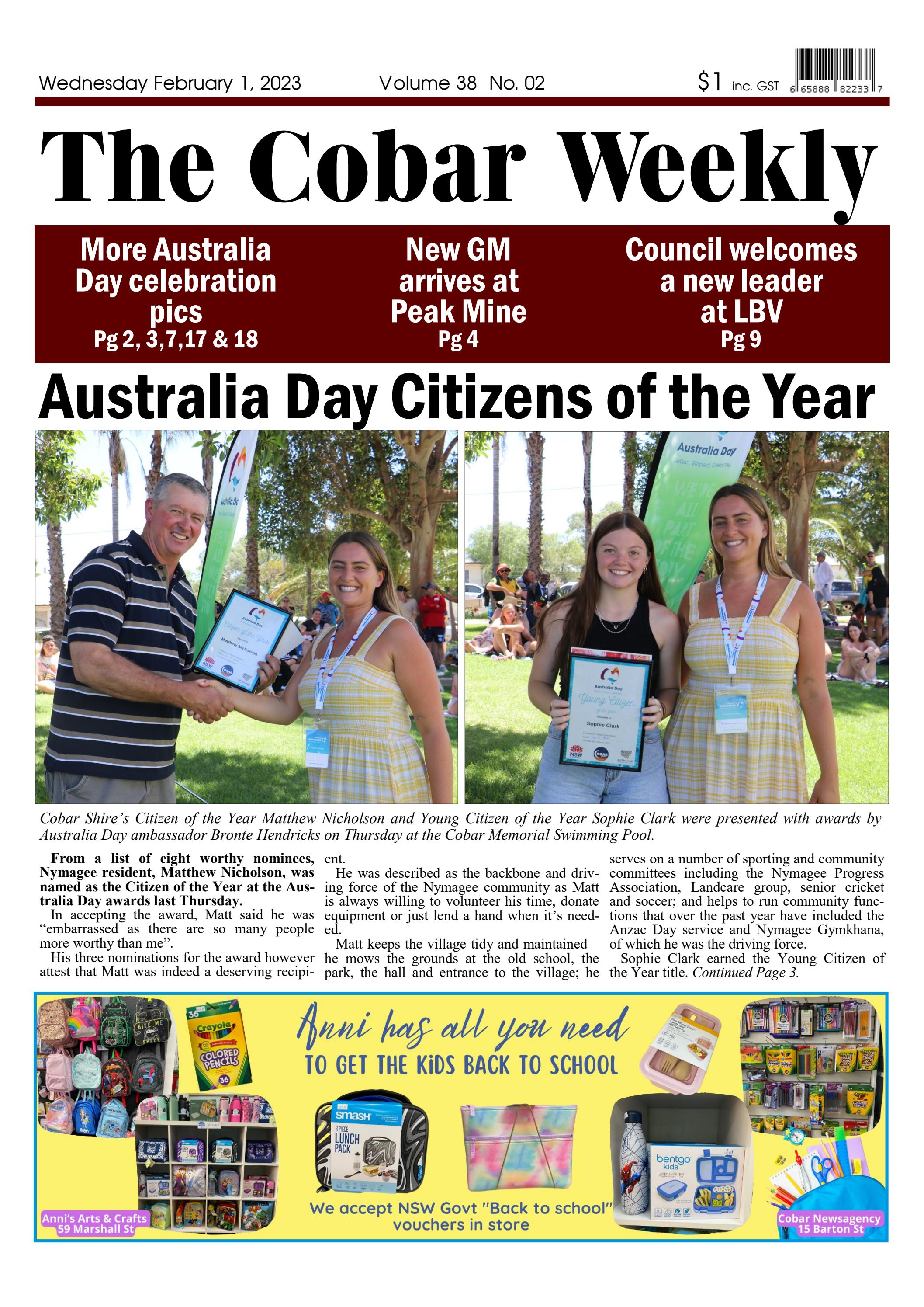 TCW 010223 by The Cobar Weekly - Issuu
