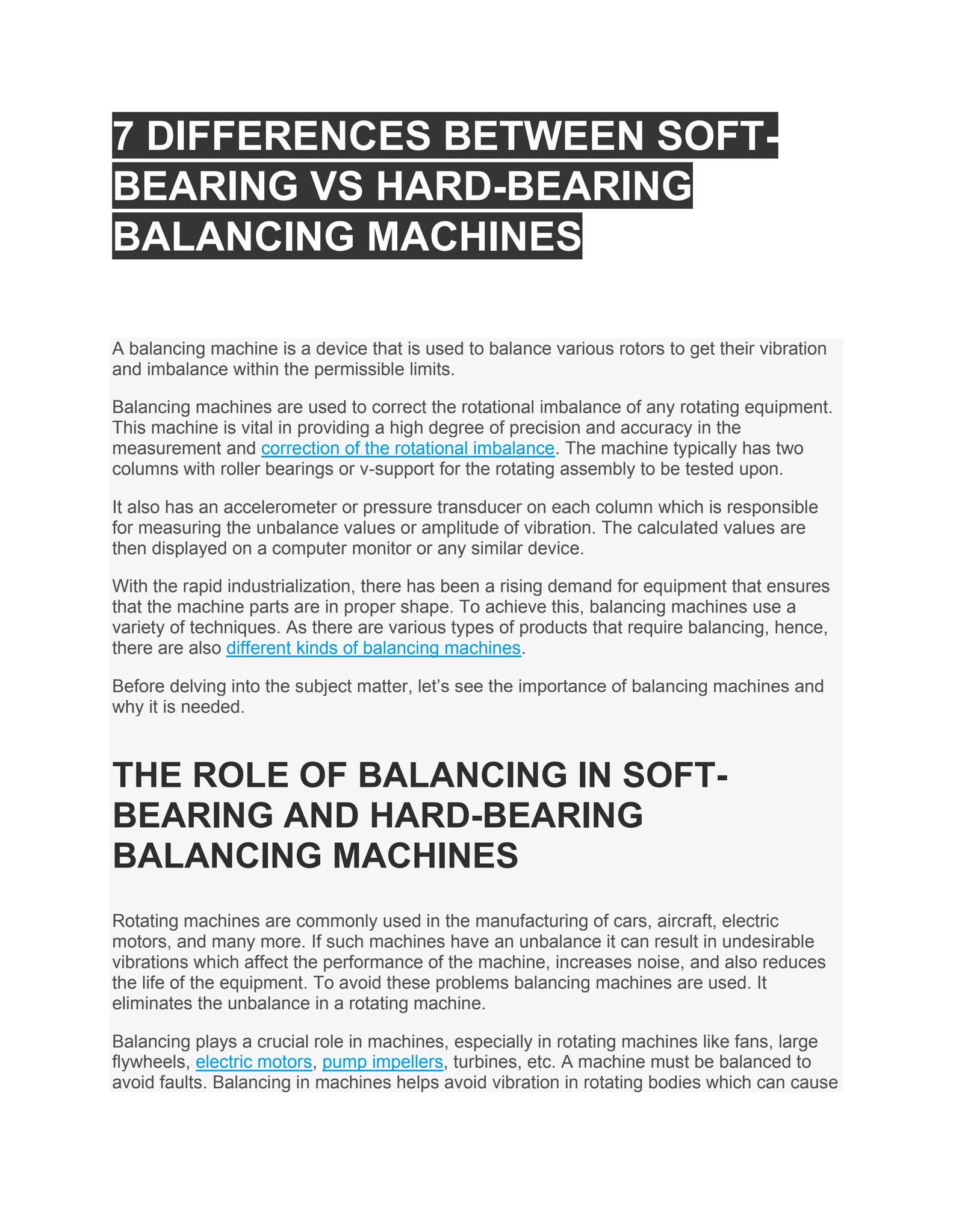 7 DIFFERENCES BETWEEN SOFT-BEARING VS HARD-BEARING BALANCING MACHINES ...