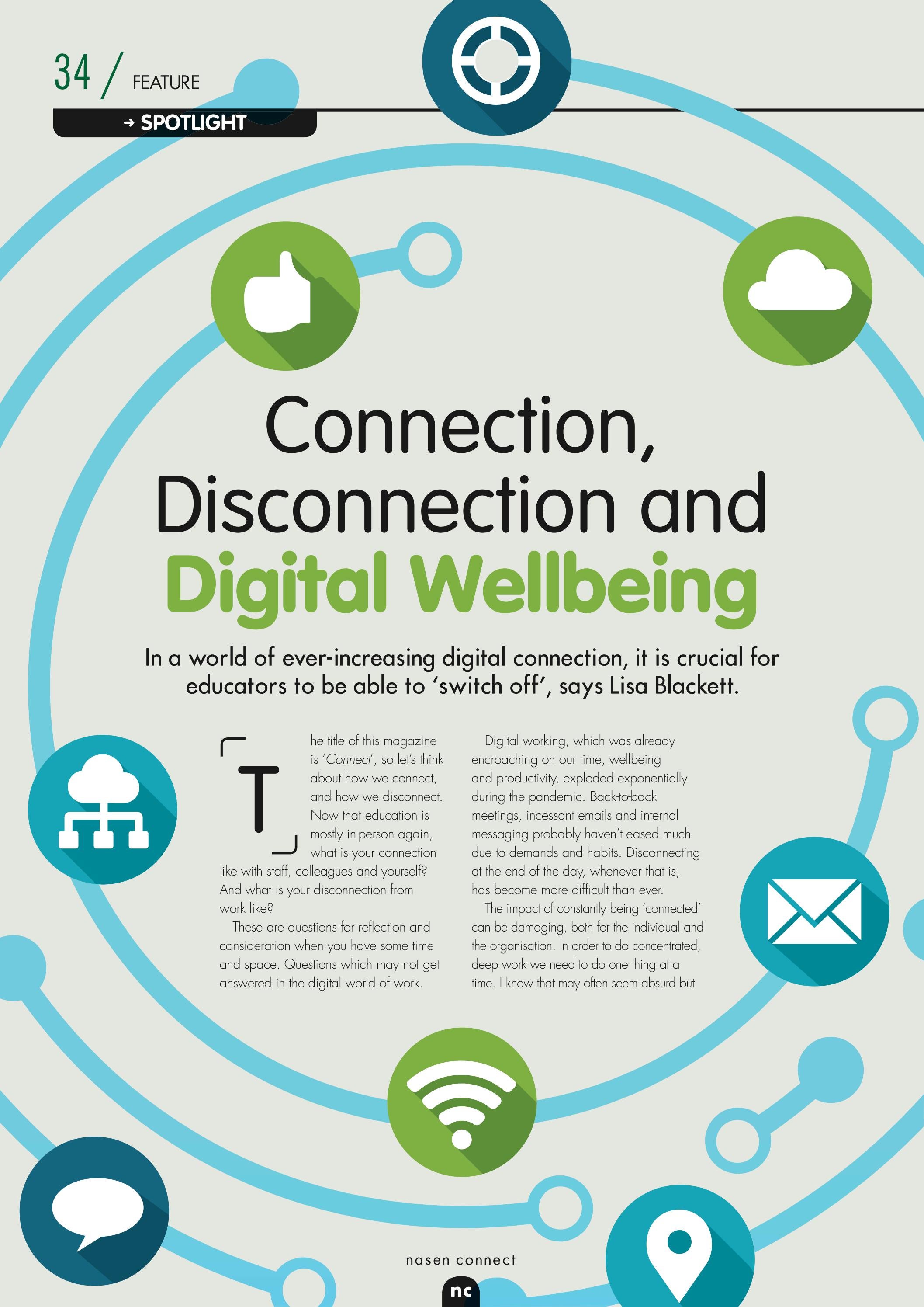 'connection, disconnection and digital wellbeing' - November 2022 by ...