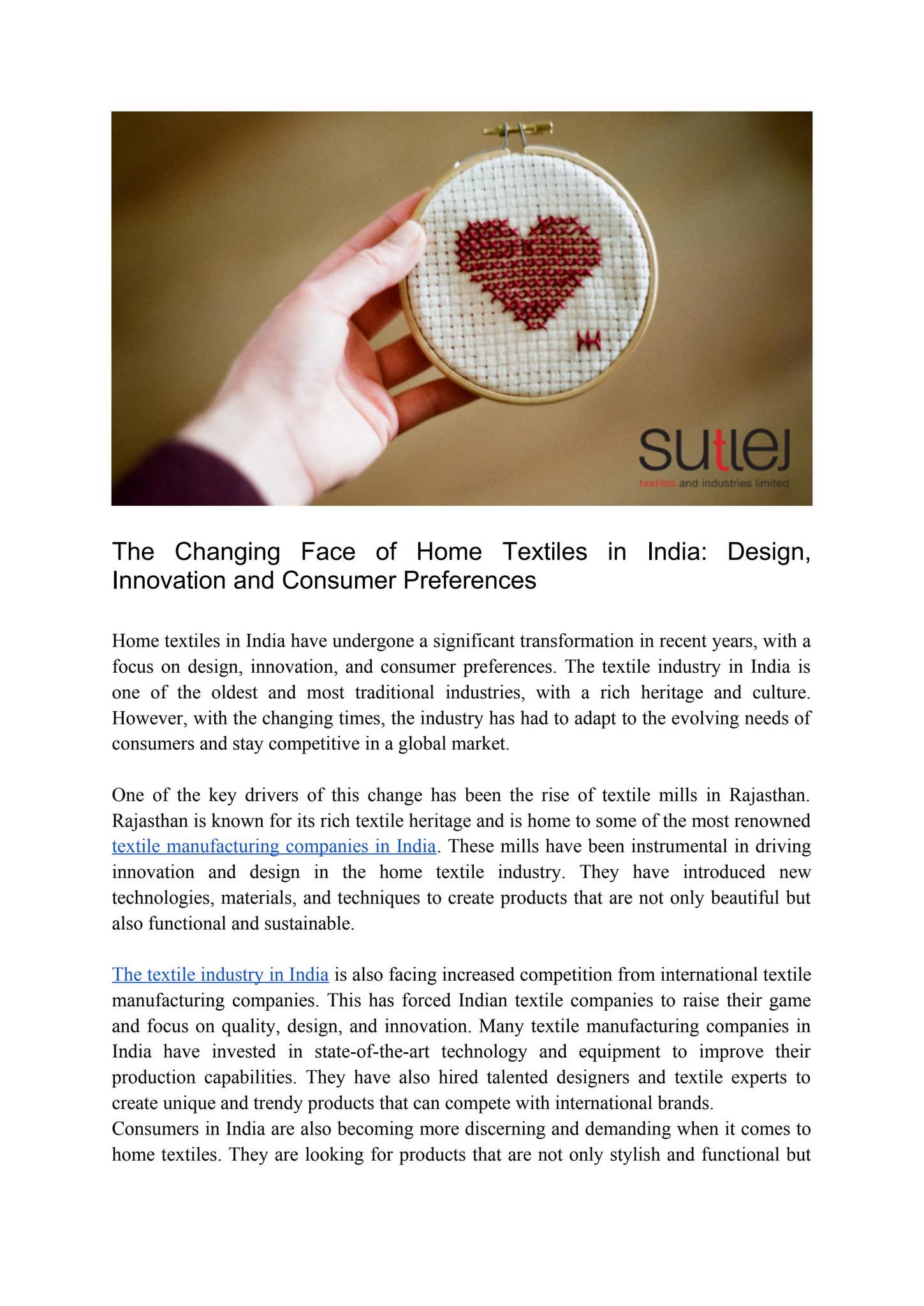 The Changing Face of Home Textiles in India: Design, Innovation and ...