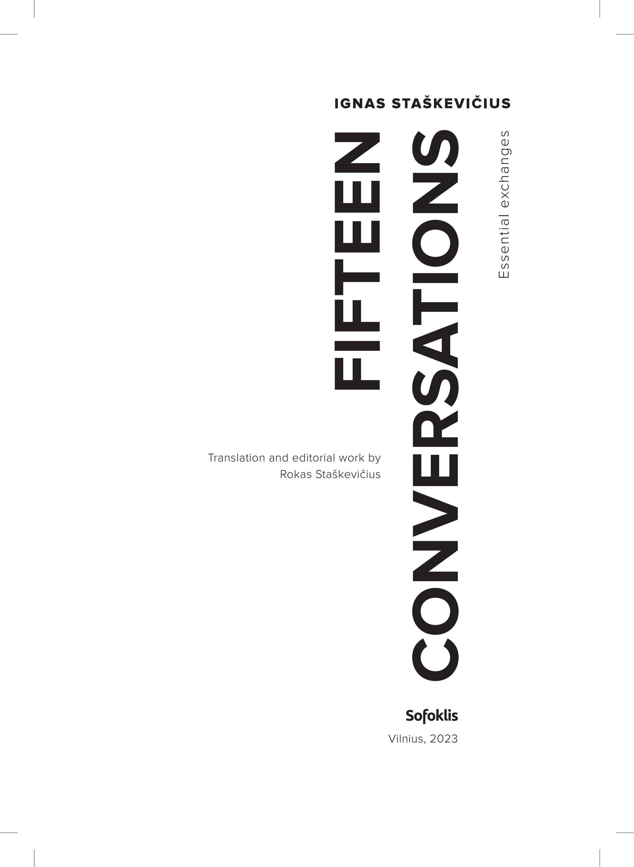 Fifteen conversations by knygos.lt - Issuu