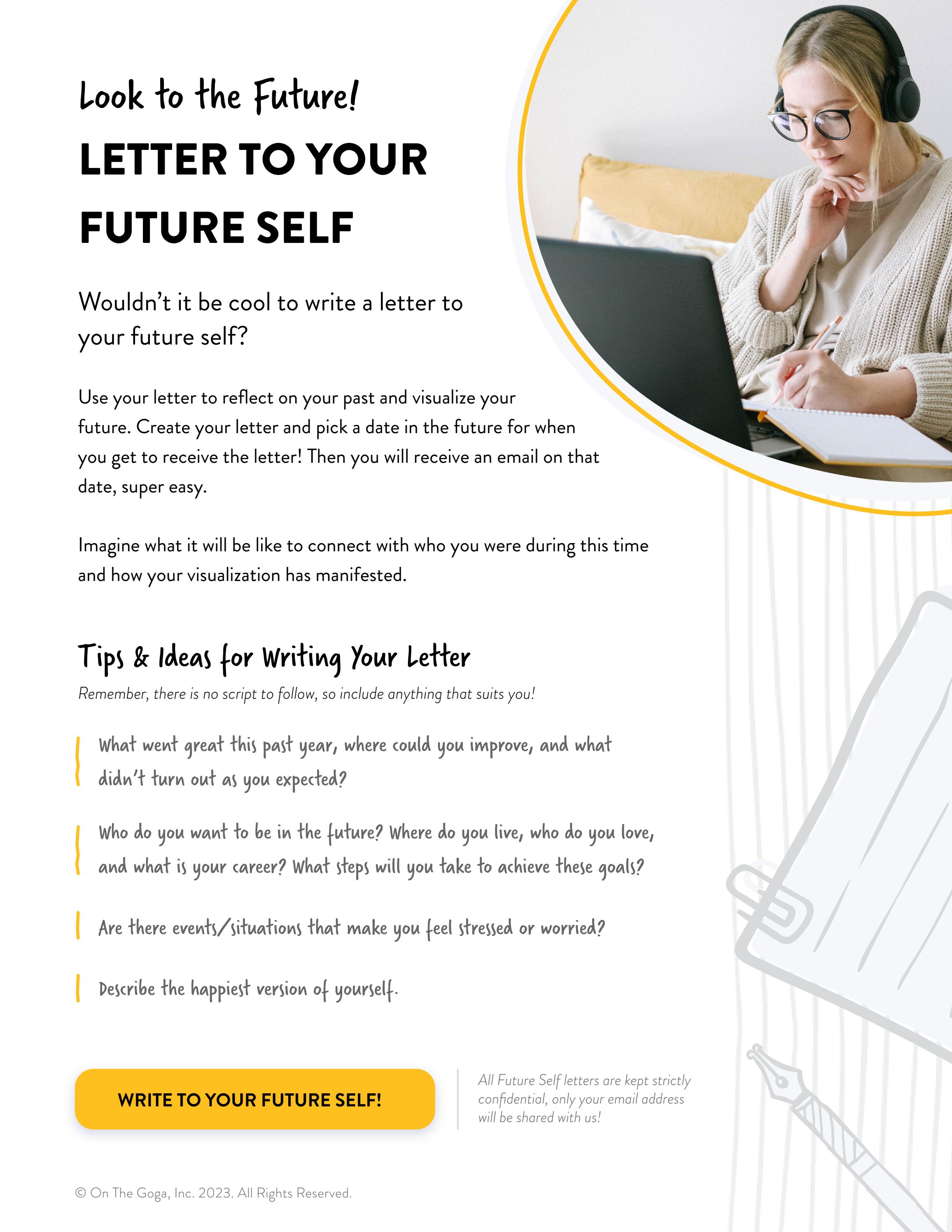 Letter To Your Future Self By GogaWellbeing Issuu