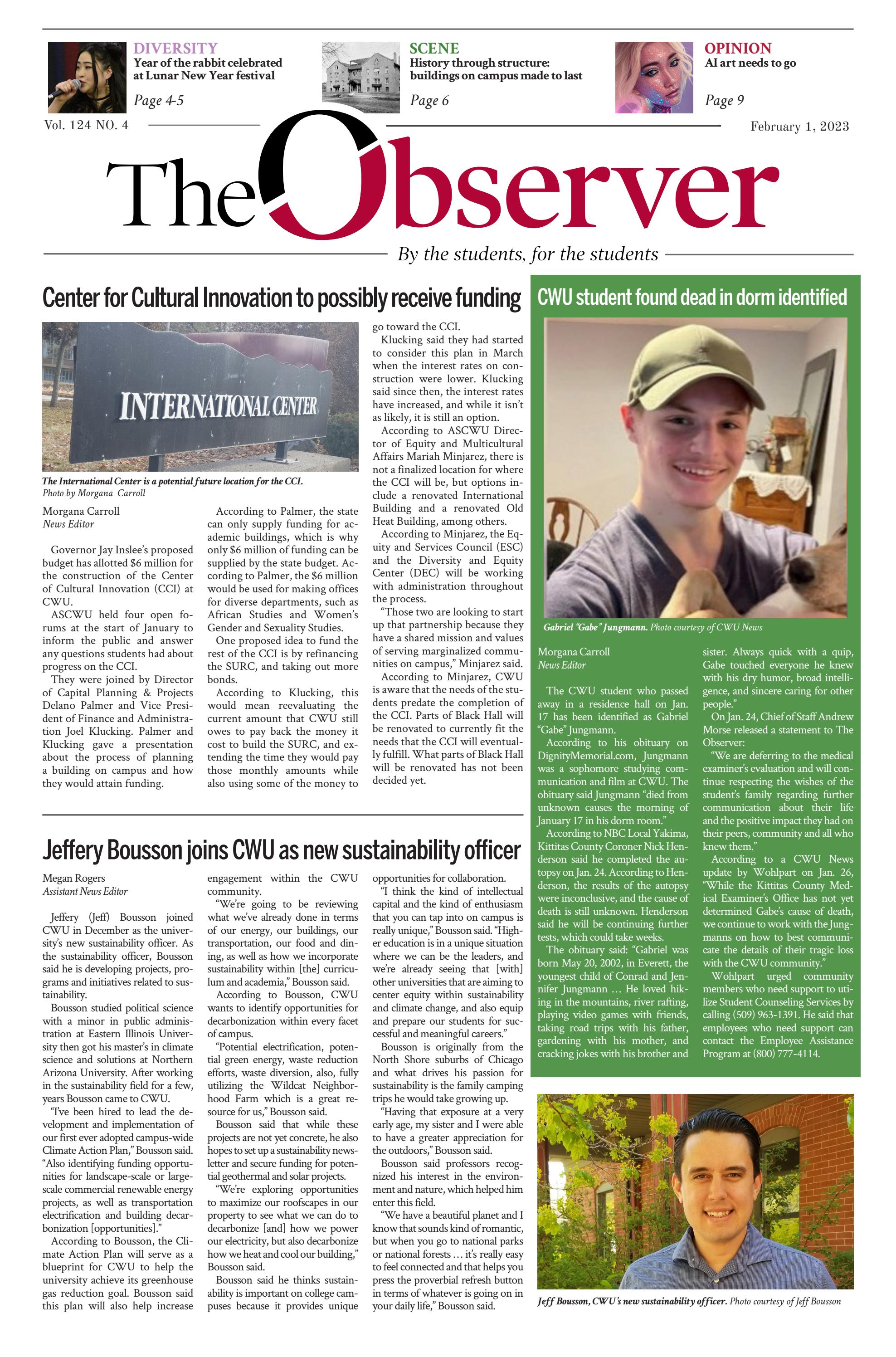 The Observer, Winter 2023 - Issue 4 by CWU Observer - Issuu