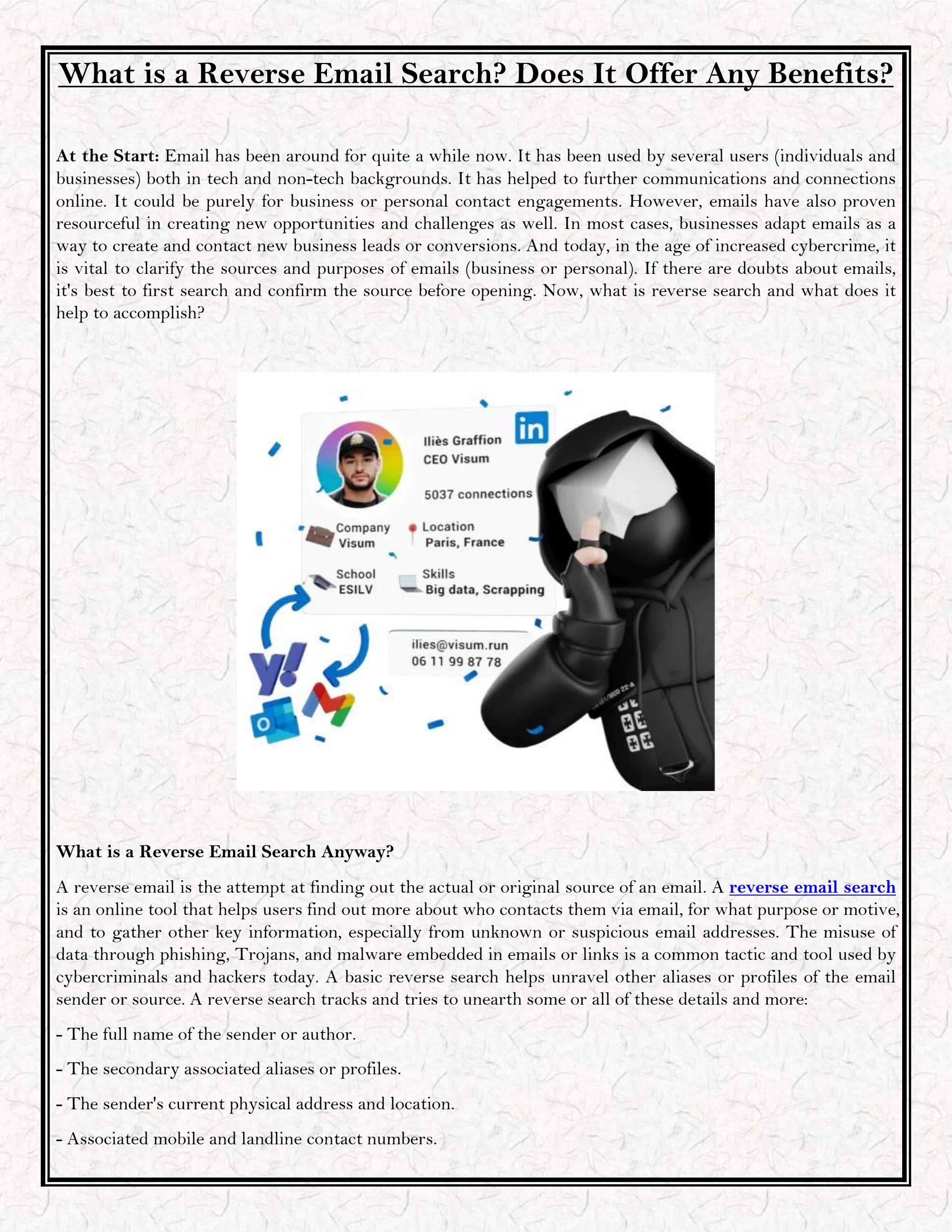 What is a Reverse Email Search? Does It Offer Any Benefits? by Reverse ...