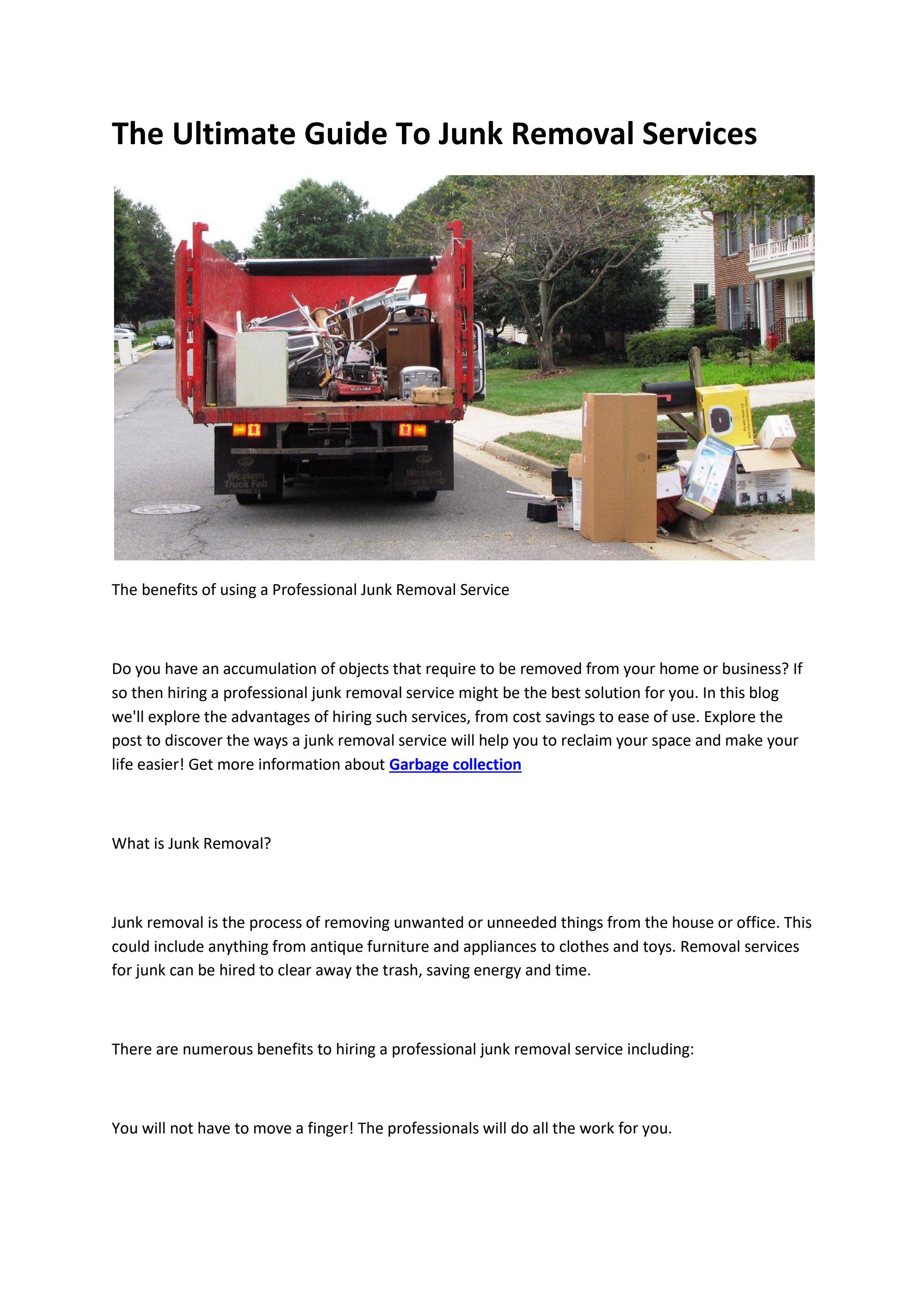 Junk removal services by Thomas Shaw - Issuu
