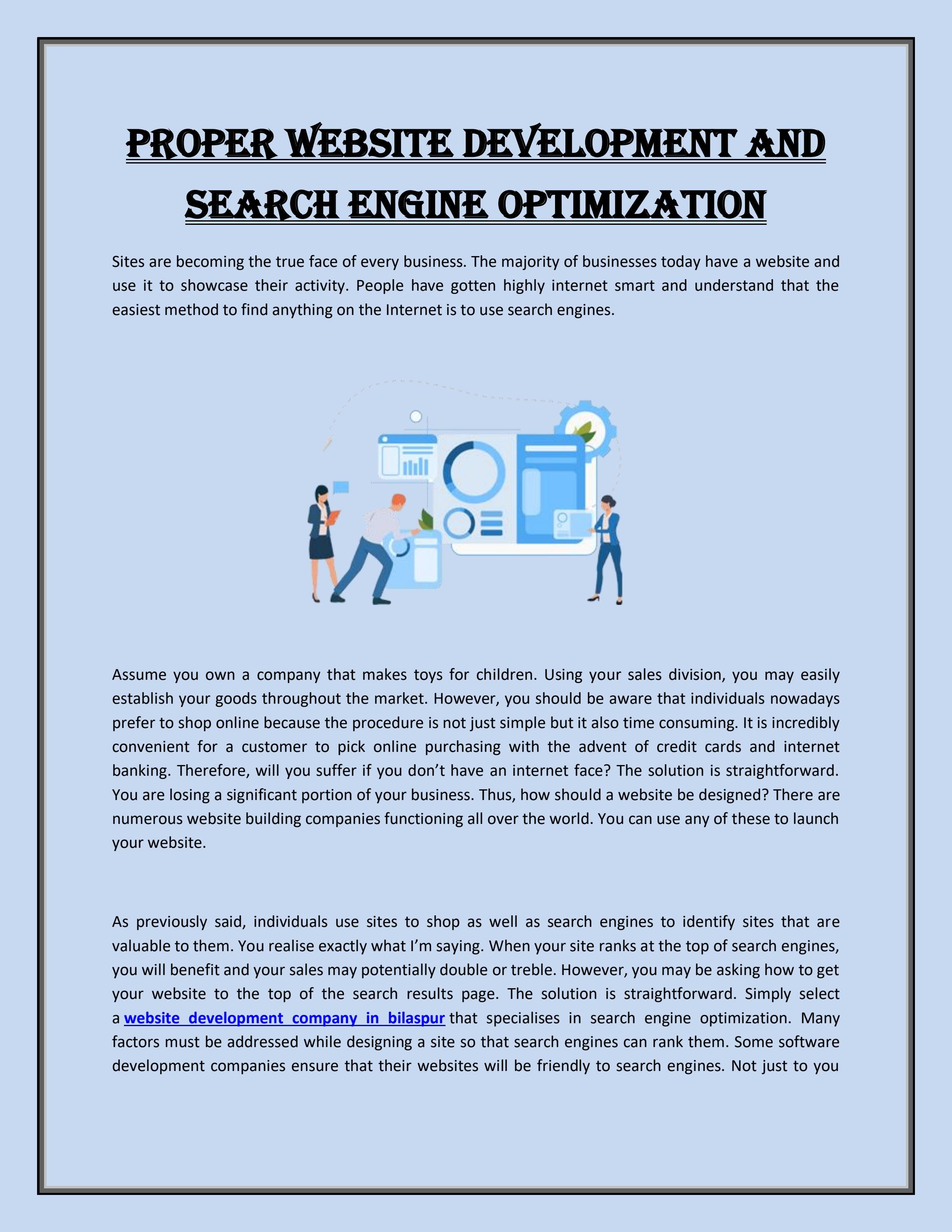 Proper Website Development and Search Engine Optimization by resilience ...