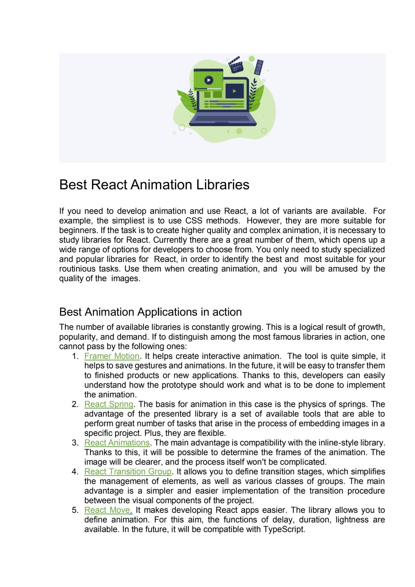 Best React Animation Libraries by sdh_global - Issuu