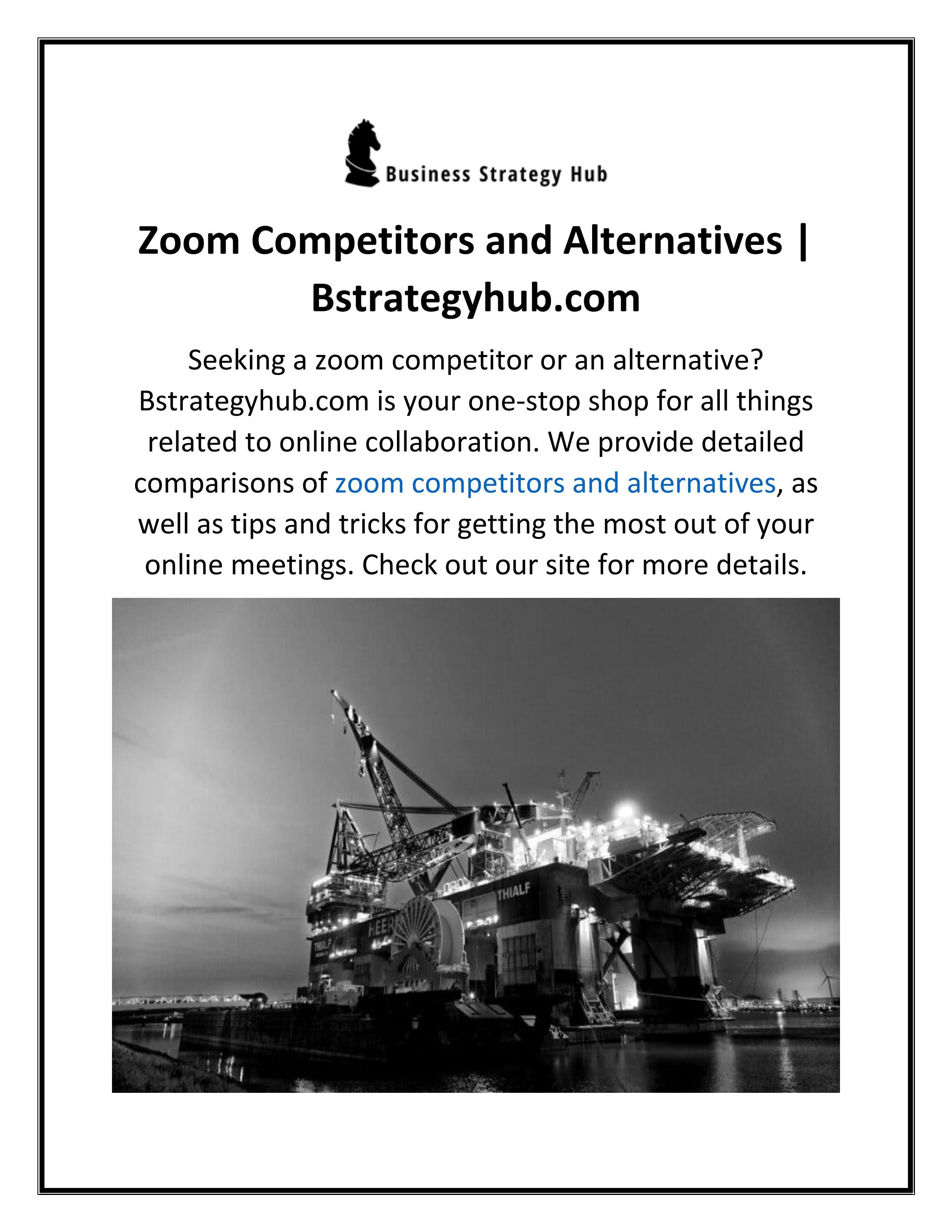 Zoom Competitors and Alternatives | Bstrategyhub.com by bstrategyhub ...