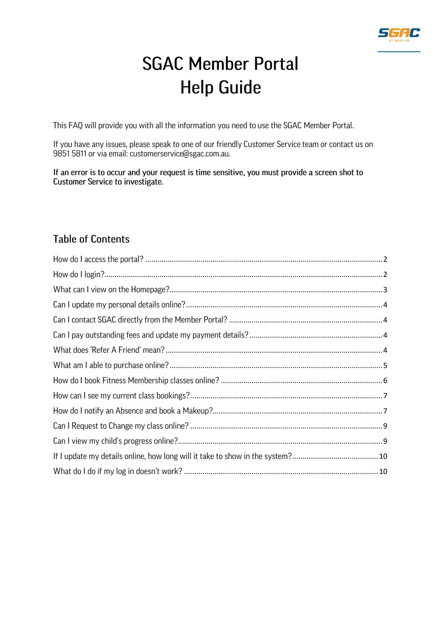 SGAC – Member Portal FAQ’s by westhq - Issuu