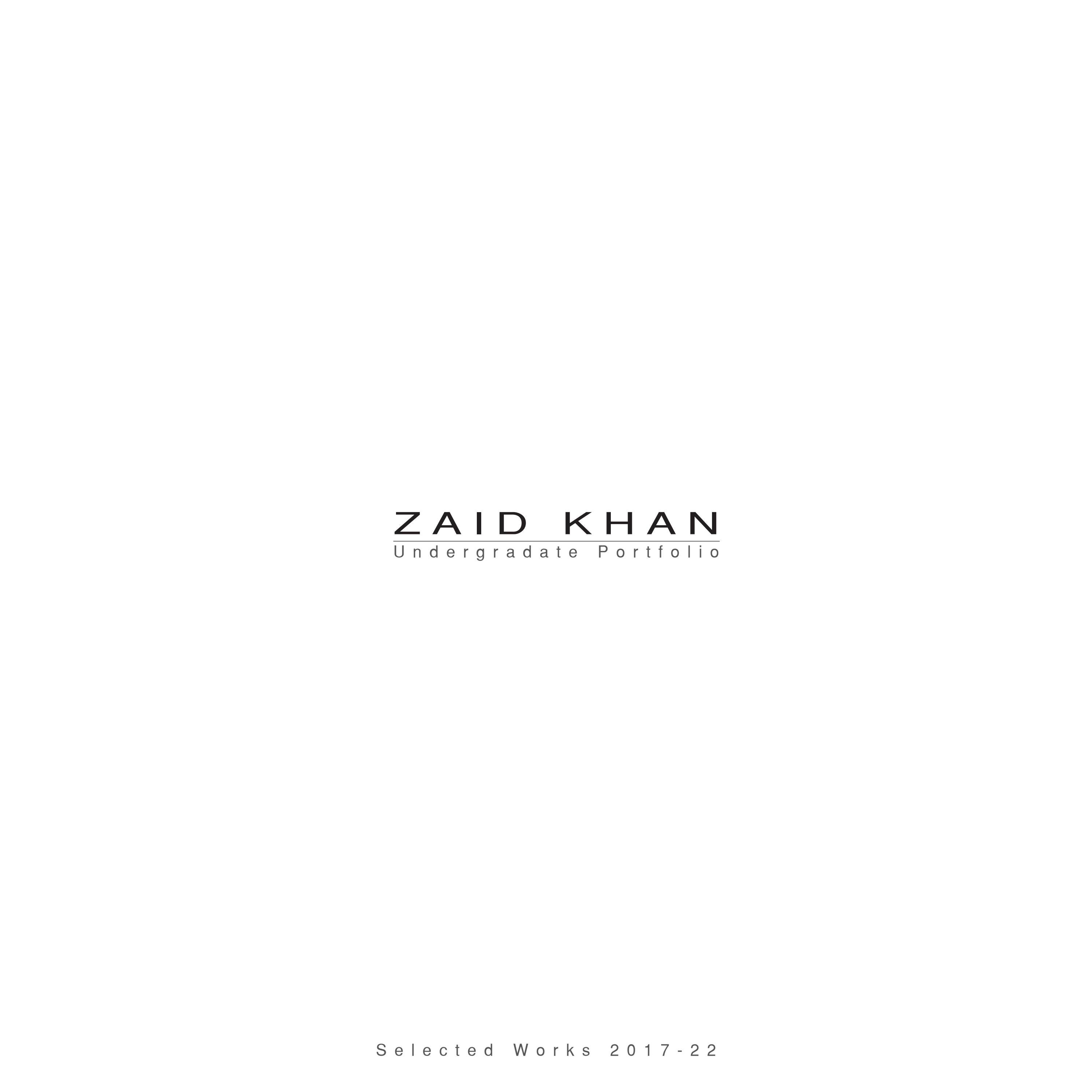 Undergraduate Portfolio by Zaid Khan - Issuu