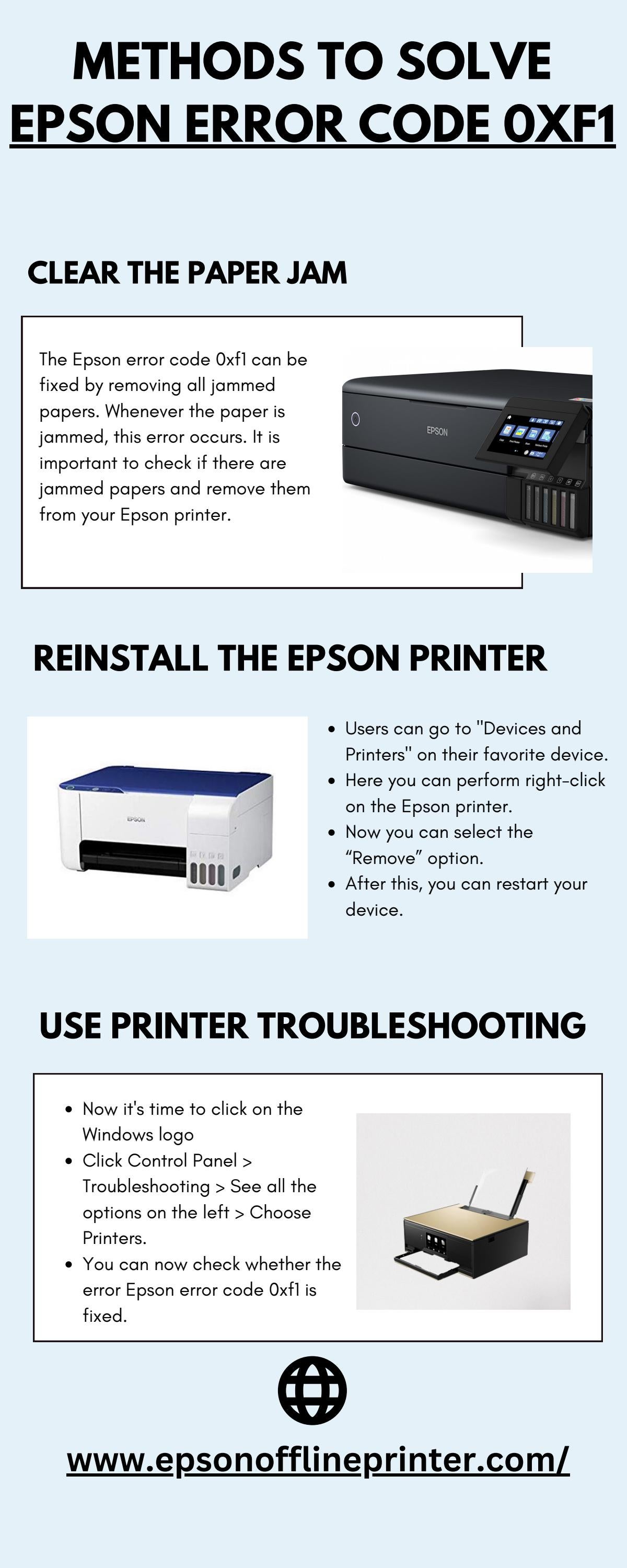 Epson Error Code 0xf1 : Instant Solution by Epson Printer Offline - Issuu