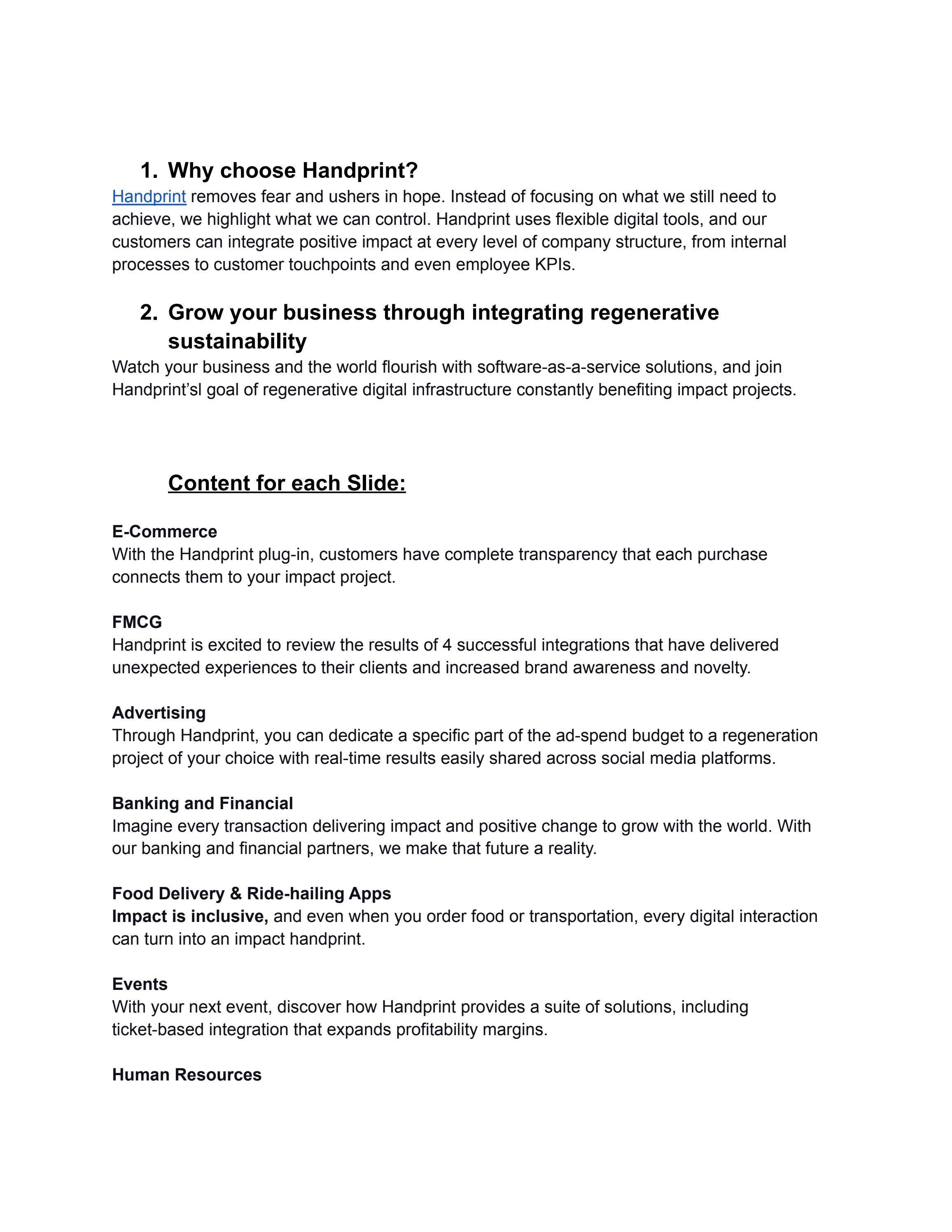 Handprint - Sustainability Software for Responsible Business by ...