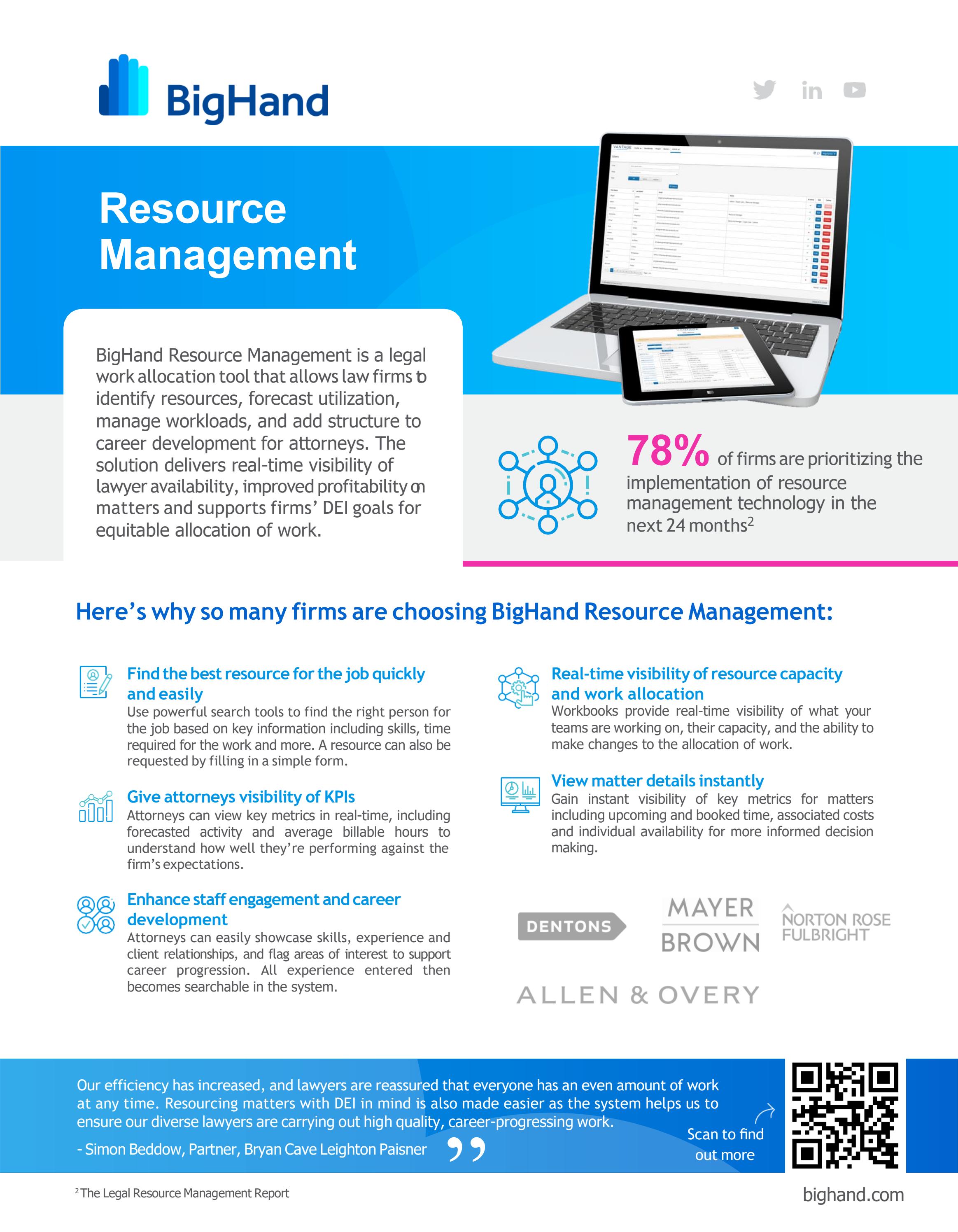 BigHand Resource Management Product Sheet (NA) by BigHandMedia - Issuu