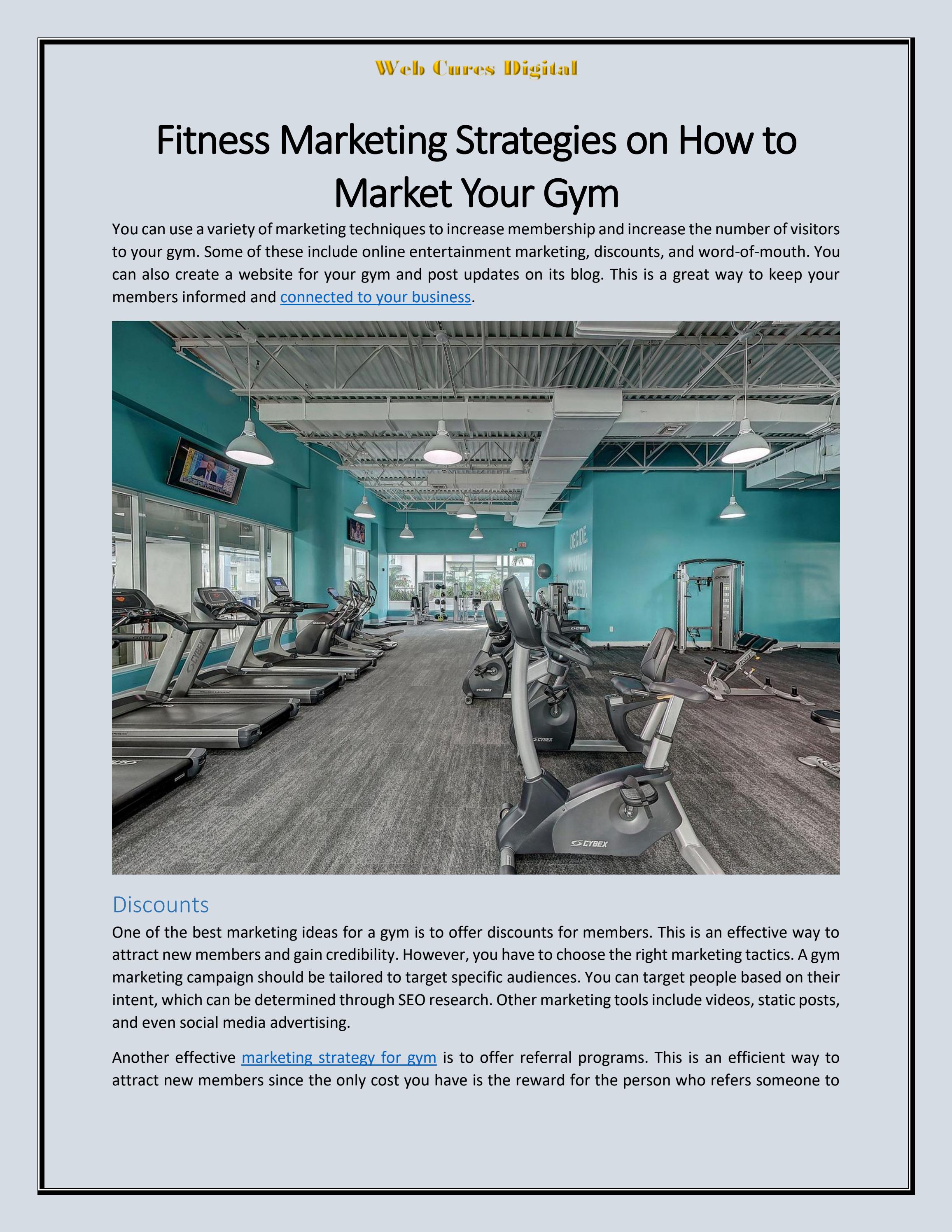 Fitness Marketing Strategies on How to Market Your Gym by ...