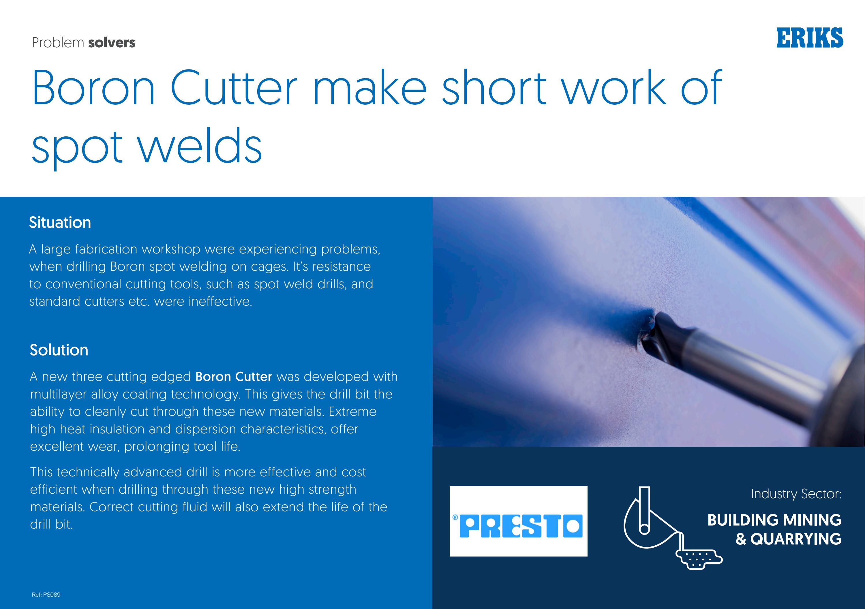 Problem Solver - Boron Cutter make short work of spot welds by ERIKS UK ...
