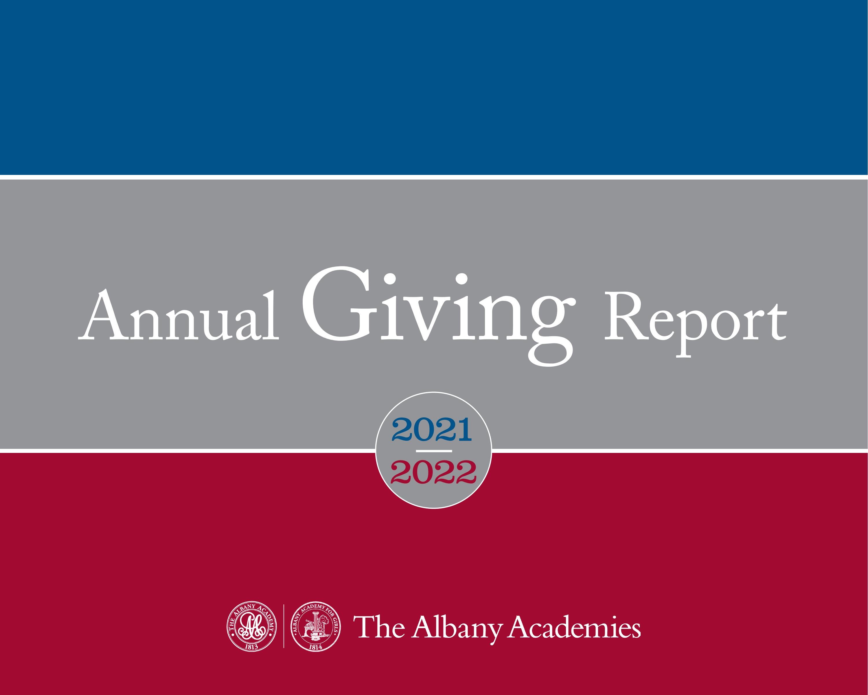 Annual Giving Report 2021-22 by albanyacademies - Issuu
