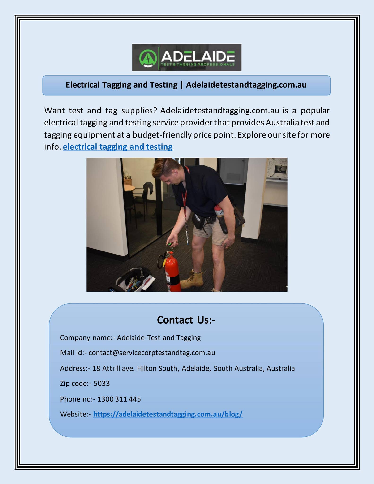 Electrical Tagging and Testing | Adelaidetestandtagging.com.au by ...