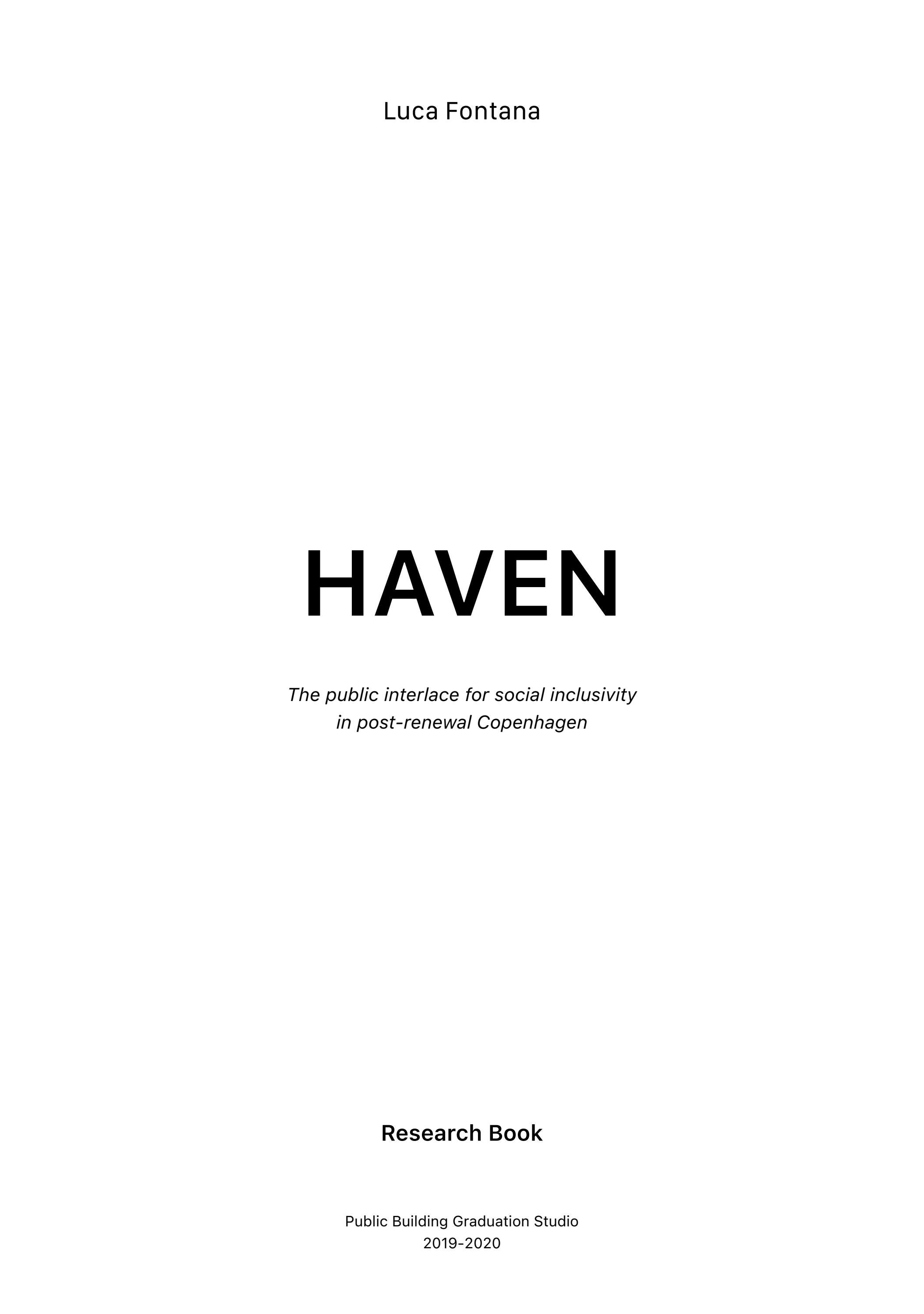 Luca Fontana, Research Book: Haven, 2020 by Luca Fontana - Issuu