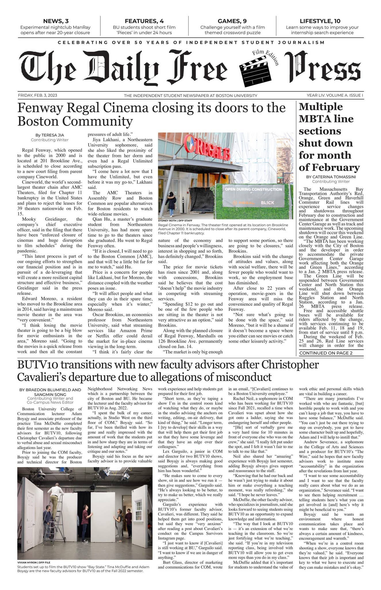 Daily Free Press Movie Edition 2/6 by The Daily Free Press - Issuu
