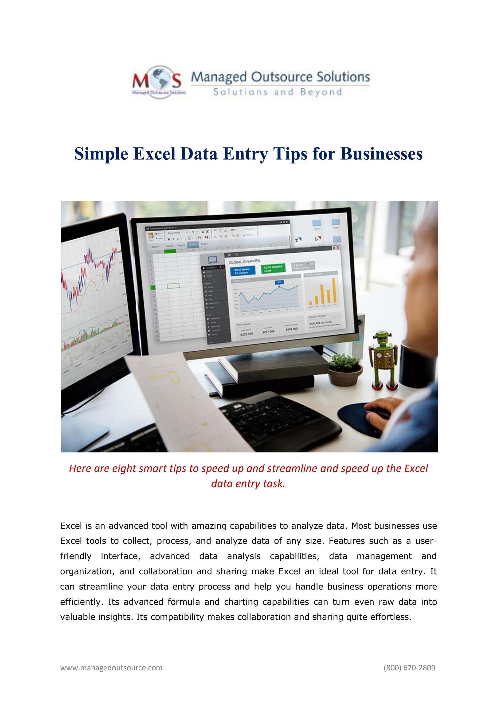 Simple Excel Data Entry Tips for Businesses by Managed Outsource Solutions - Issuu