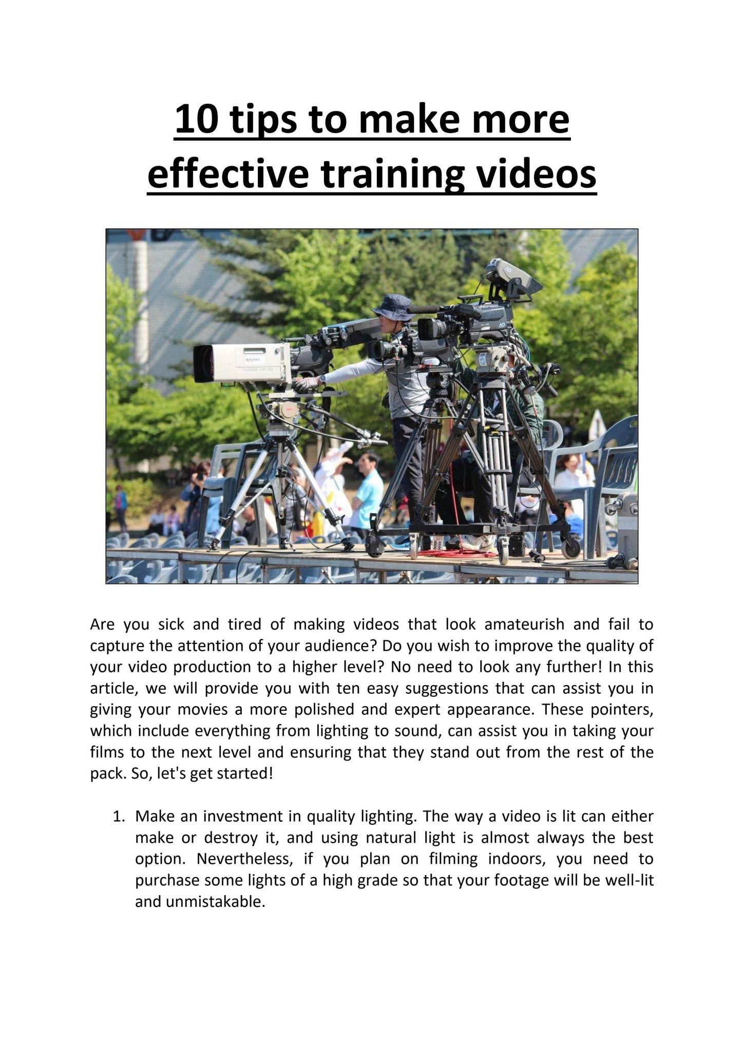 10 tips to make more effective training videos - VCM Interactive by VCM Interactive - Issuu