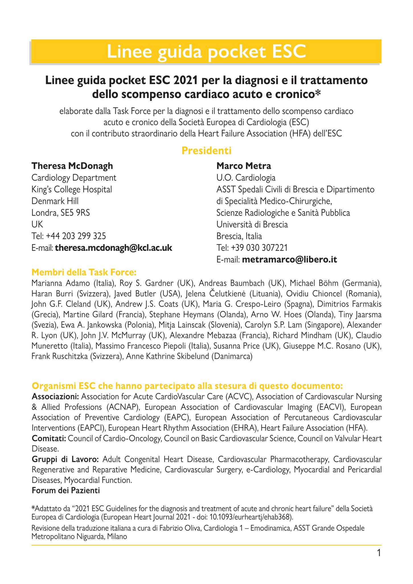 2021 Linee Guida Pocket ESC by Il Pensiero Scientifico Editore - Issuu