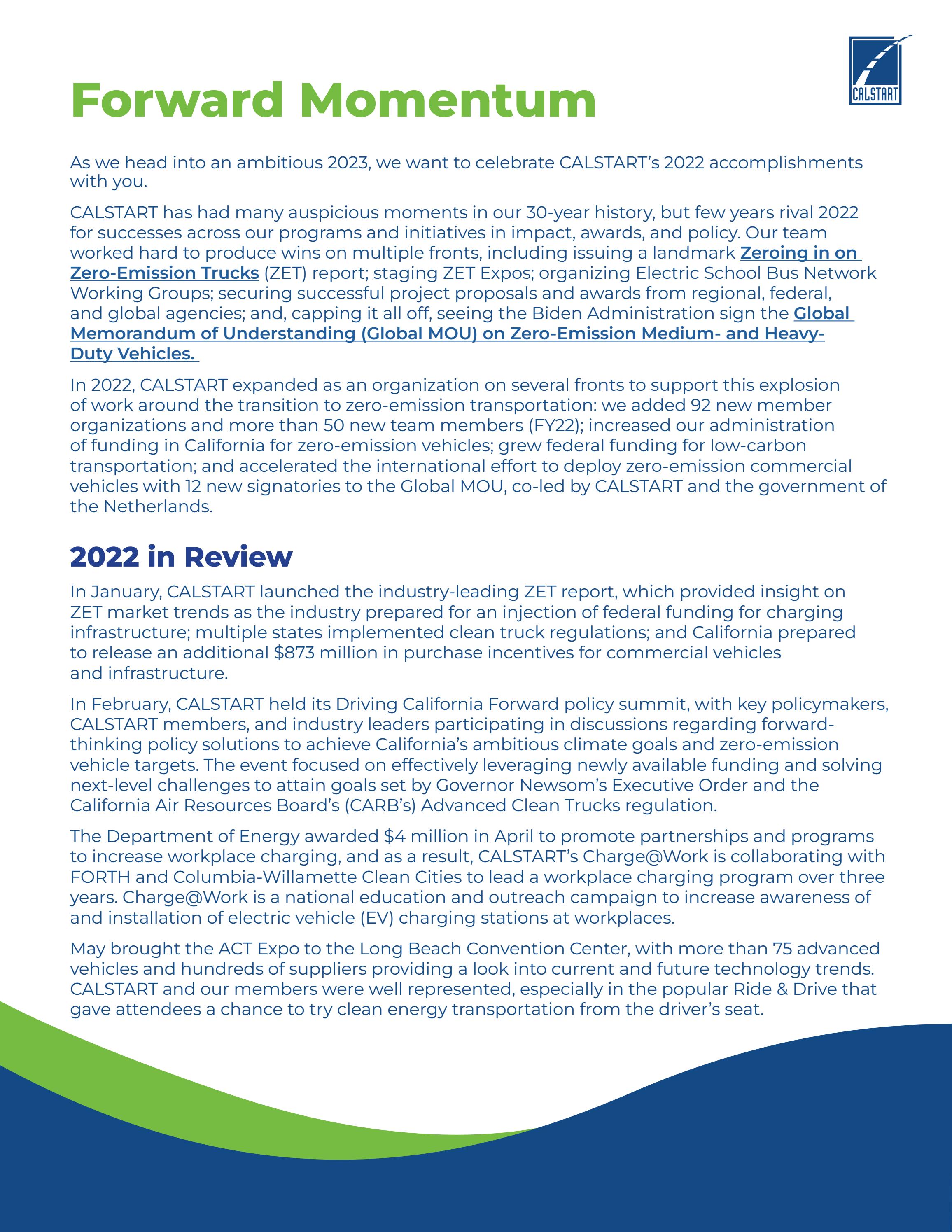 Forward Momentum by CALSTART - Issuu