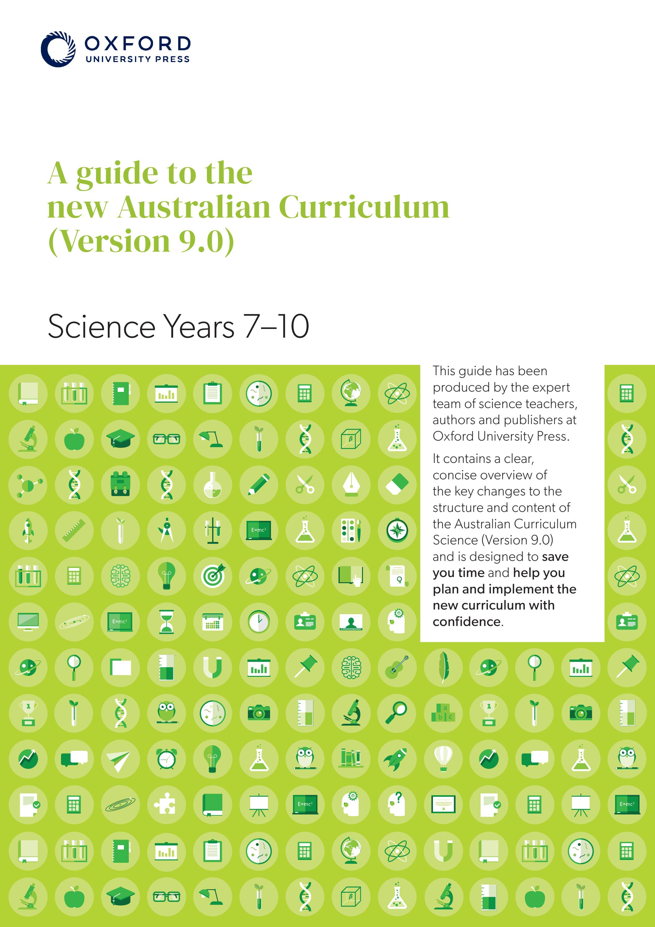 A Guide To The New Australian Curriculum Version 9 0 Science Years 7 A Guide To The New Australian Curriculum Version 9 0 Science Years 7