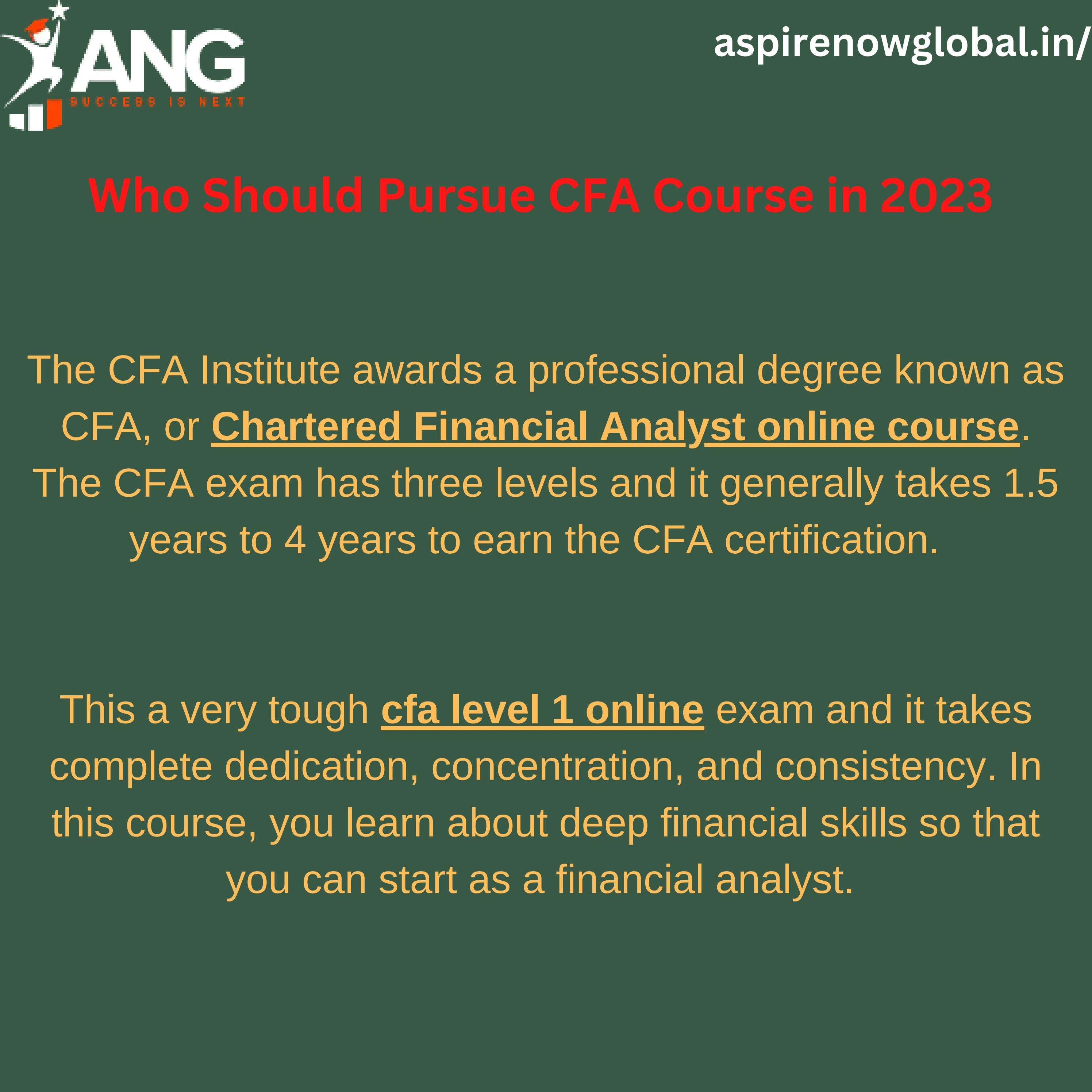 Online CFA Program Who Should Pursue CFA Course In 2023 By