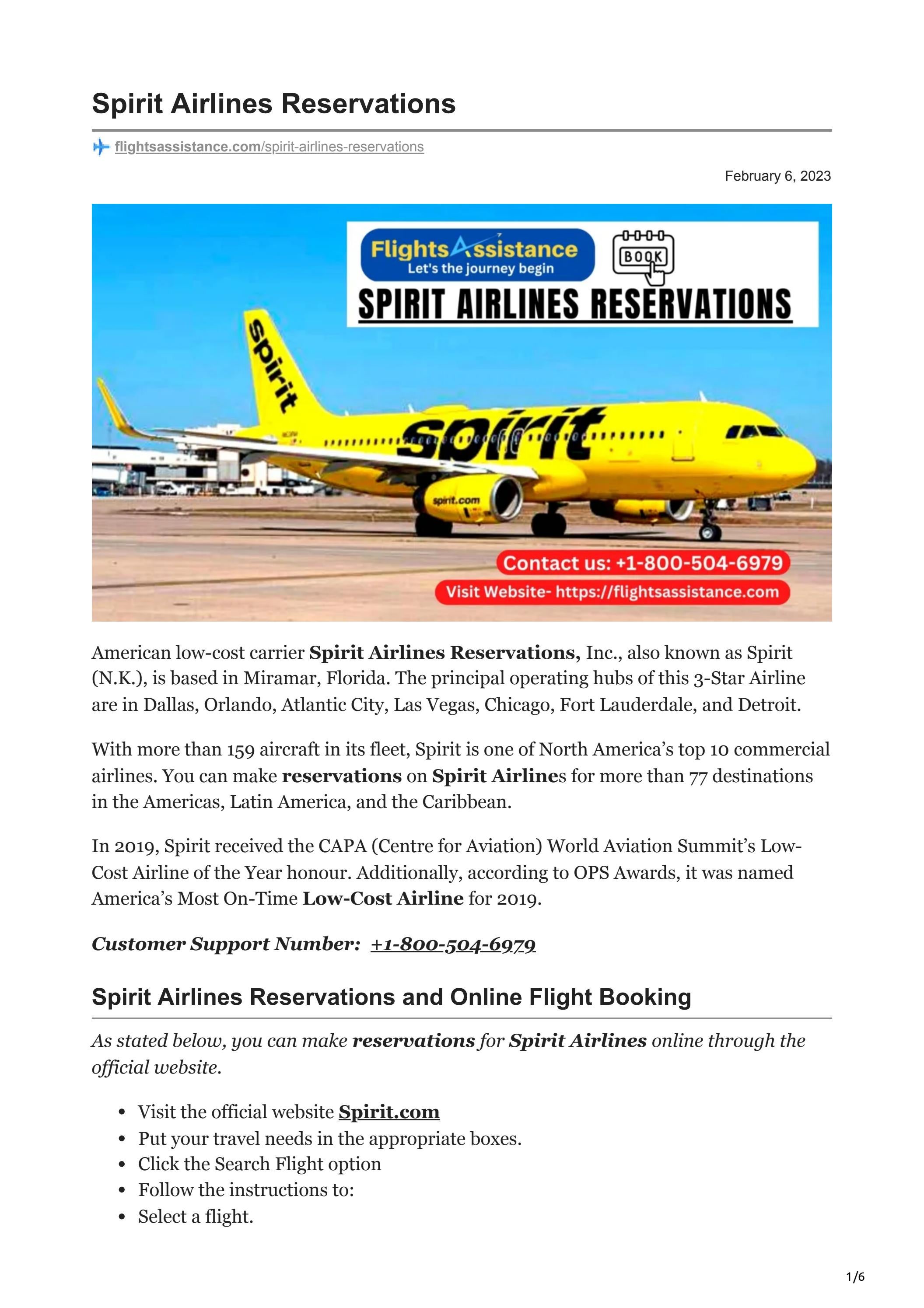 Spirit Airlines Reservations by advin smith - Issuu