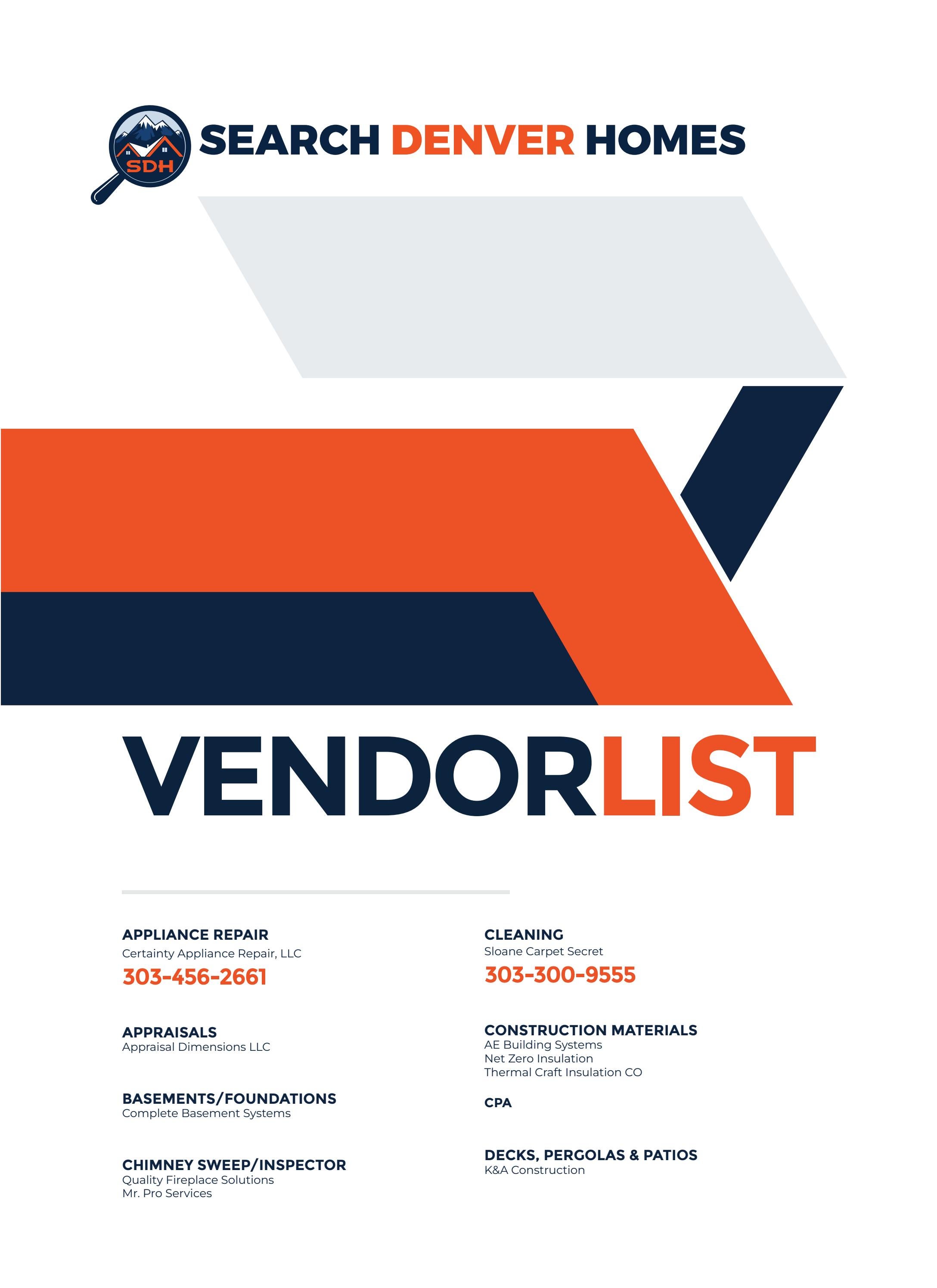 Vendor List by SearchDenverHomes - Issuu