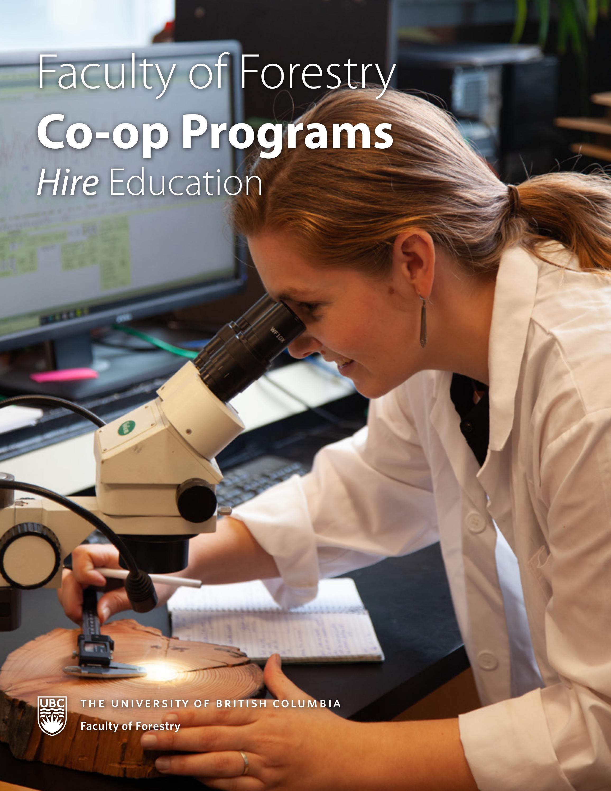 UBC Faculty of Forestry Co-Op Brochure by UBC Faculty of Forestry - Issuu