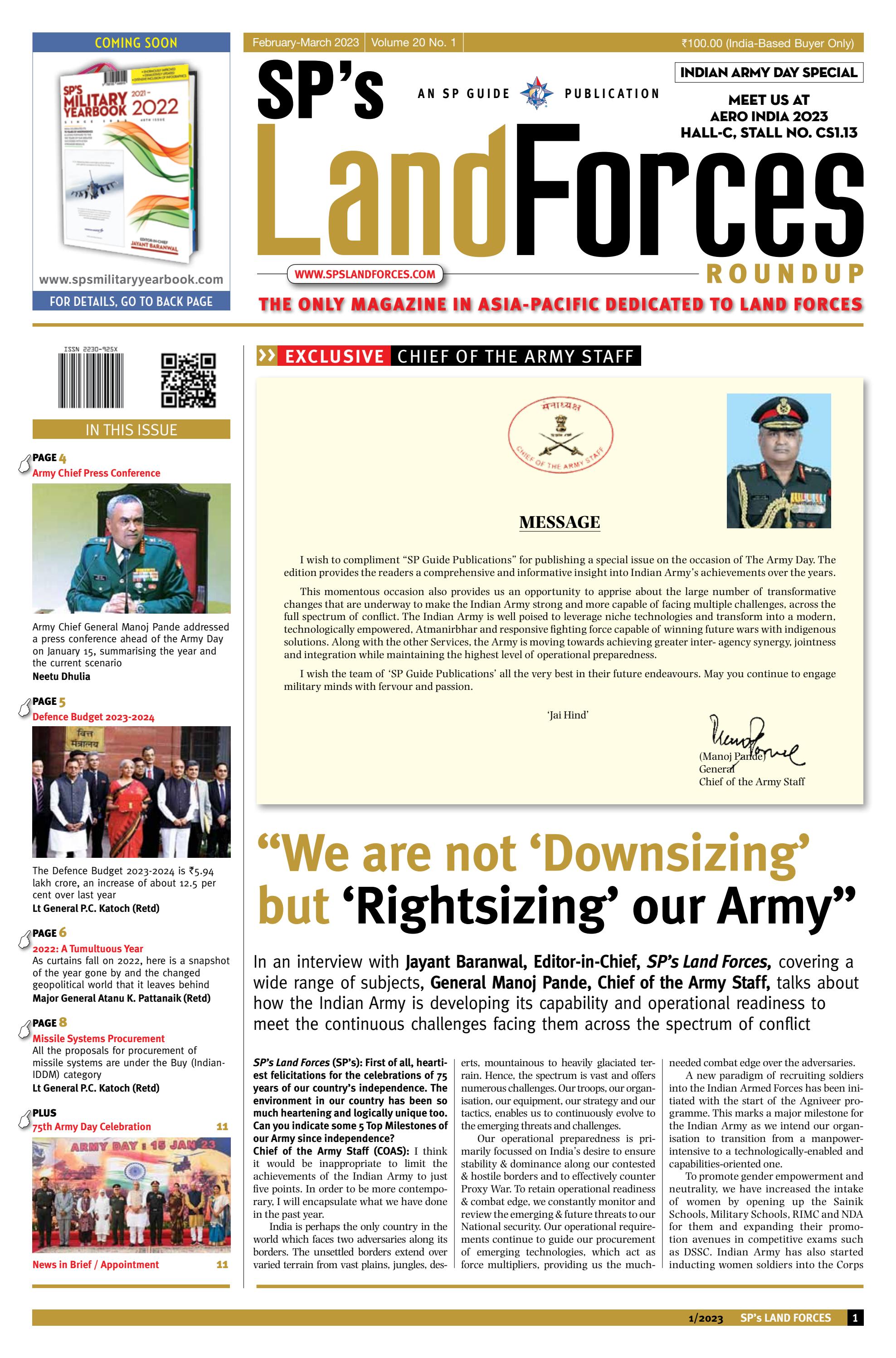 SP's Land Forces 1/2023 by SP Guide Publications Pvt Ltd - Issuu