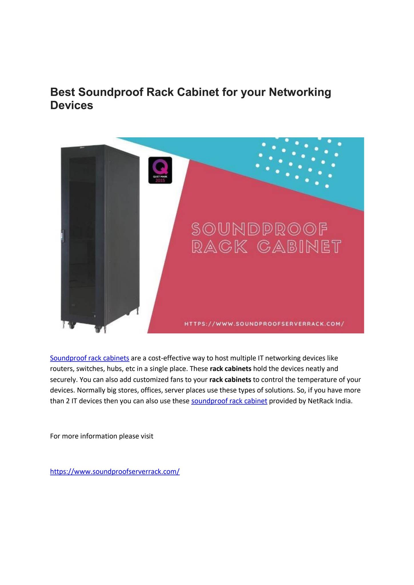 How to Choose a Passively Cooled Acoustic Server Rack by soundproof ...