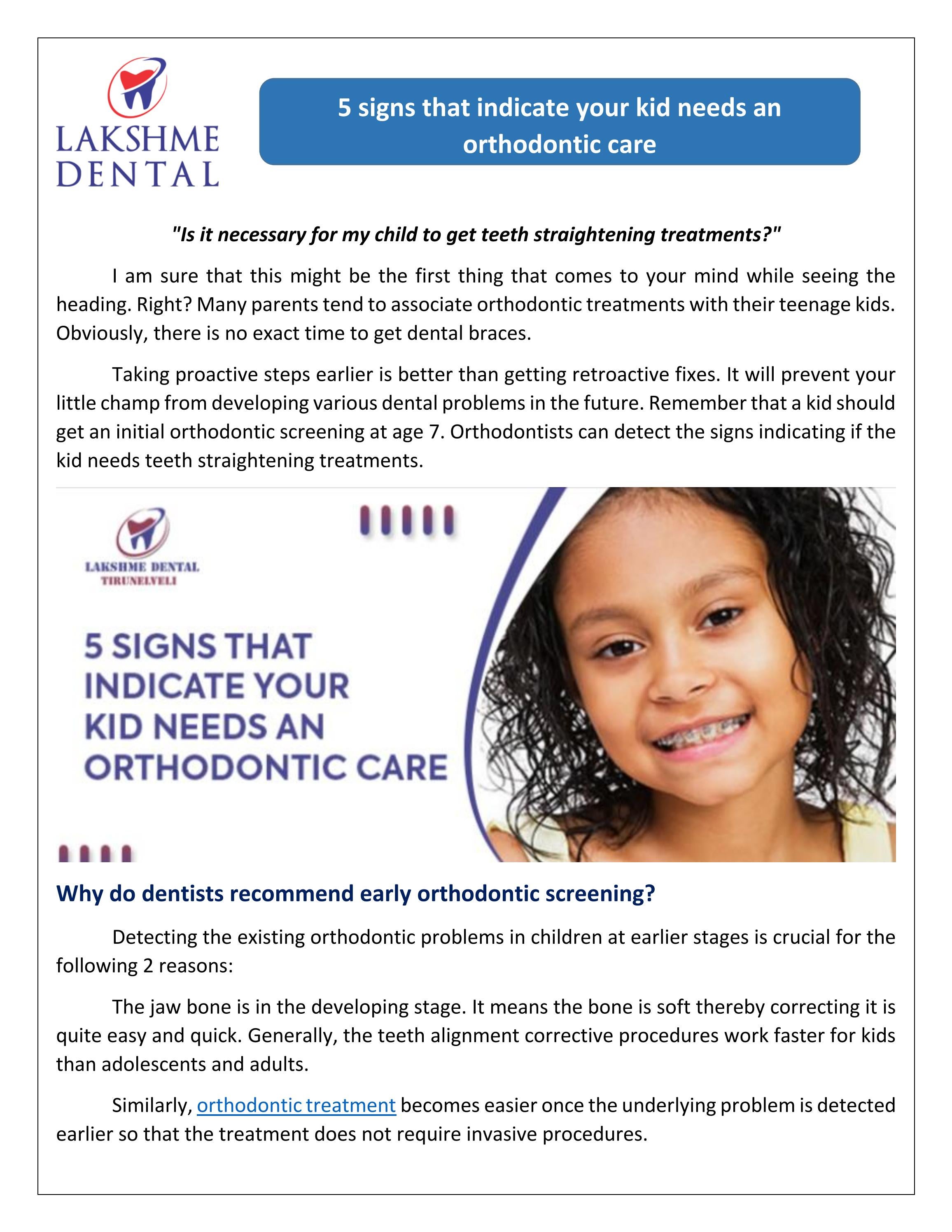 5 signs that indicate your kid needs an orthodontic care by ...