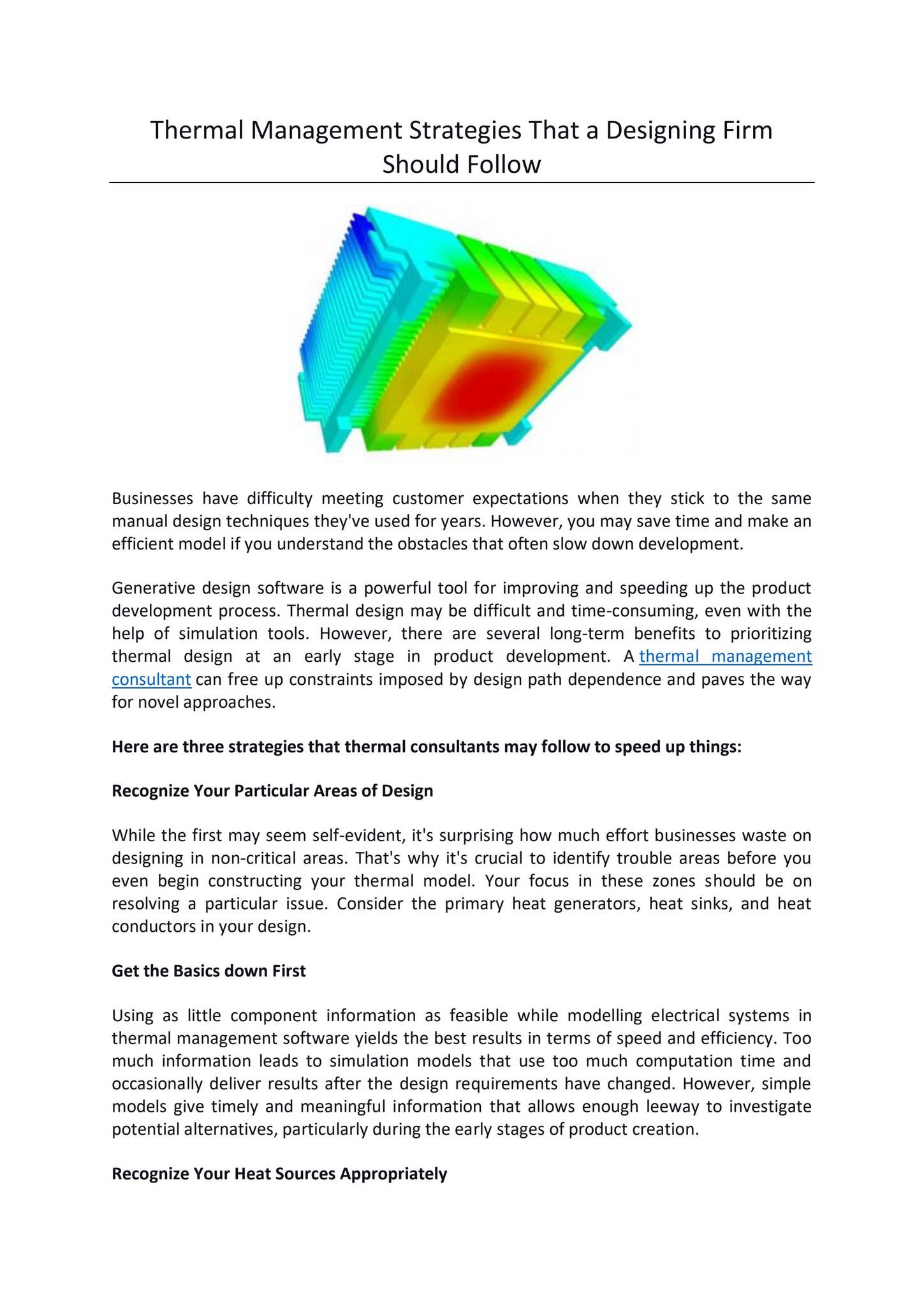 Thermal Management Strategies That a Designing Firm Should Follow by ...