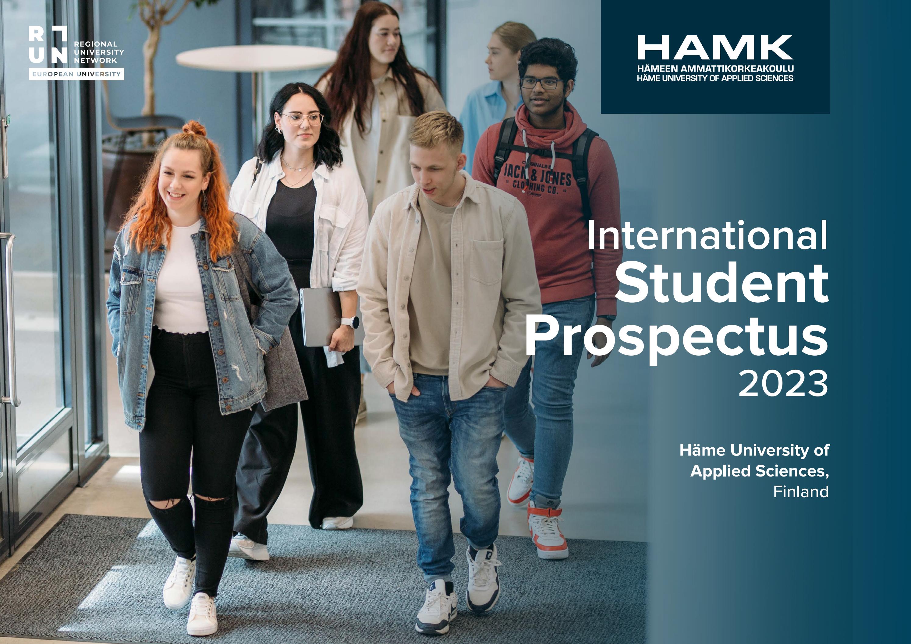 HAMK - International Student Prospectus by HYRIANURAJAREKRYTOINTIFOORUMI - Issuu