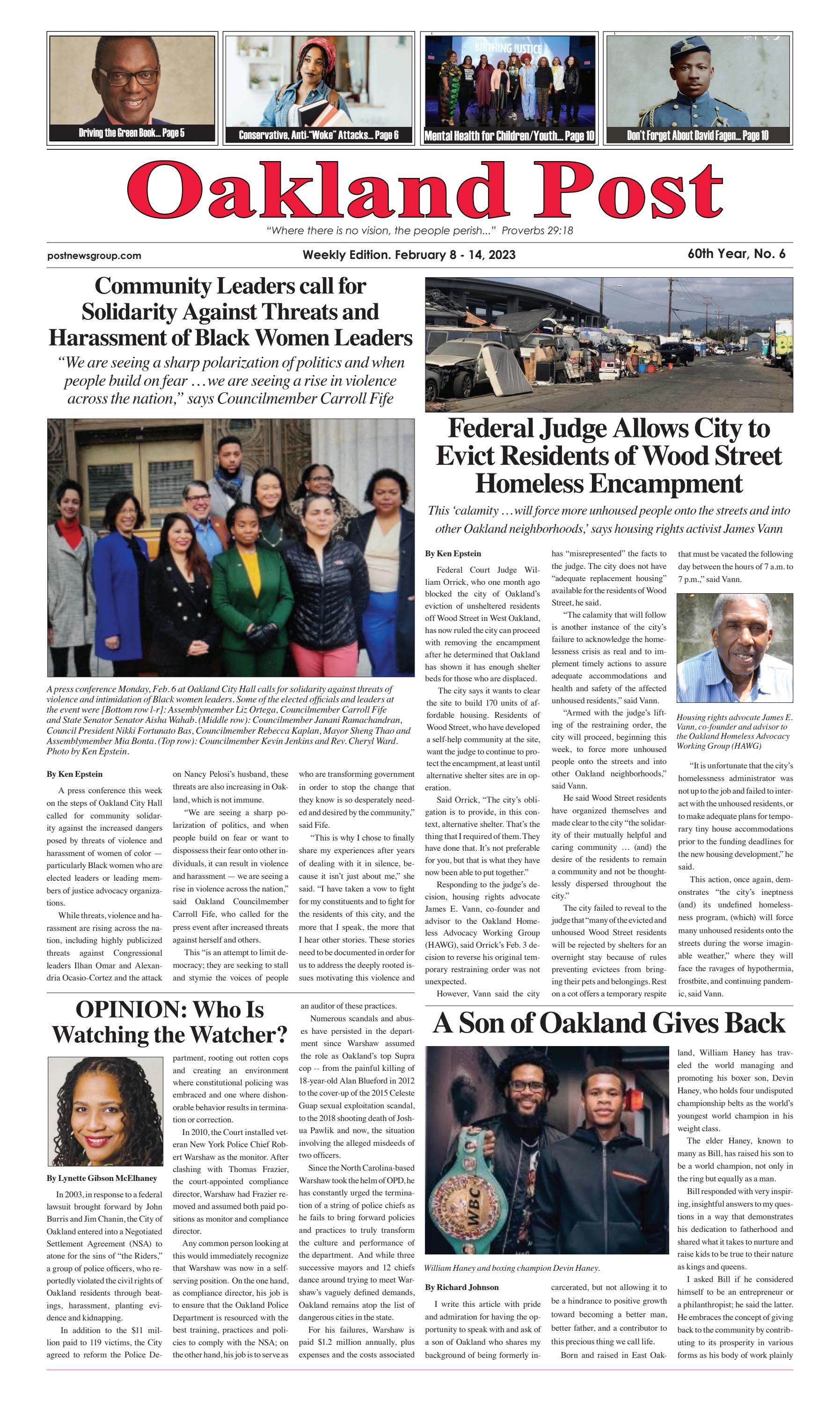 Oakland Post, week of February 8 - 14, 2023 by postnewsgroup - Issuu