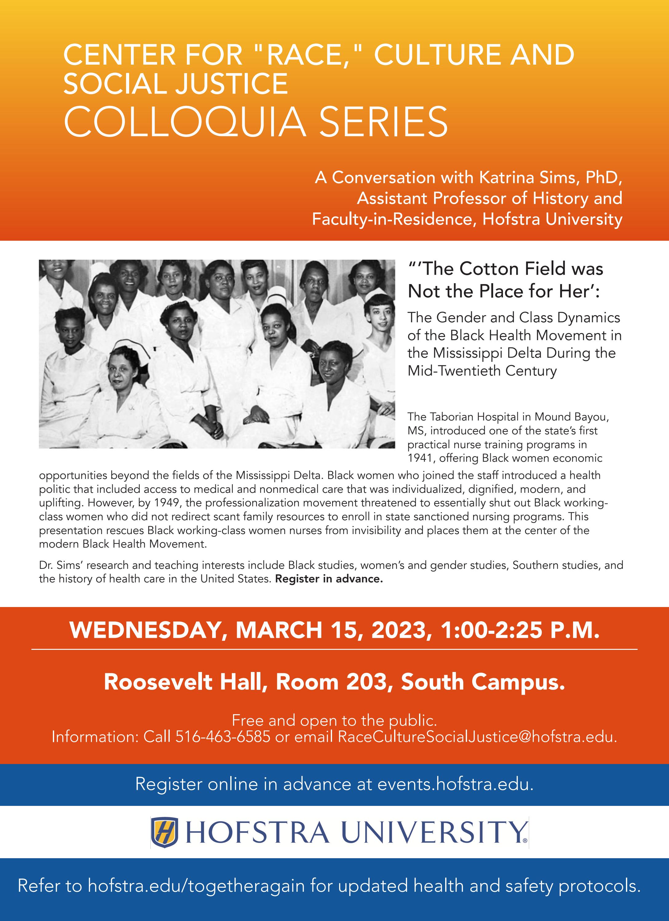 Colloquia Series: Katrina Sims by Hofstra University - Issuu
