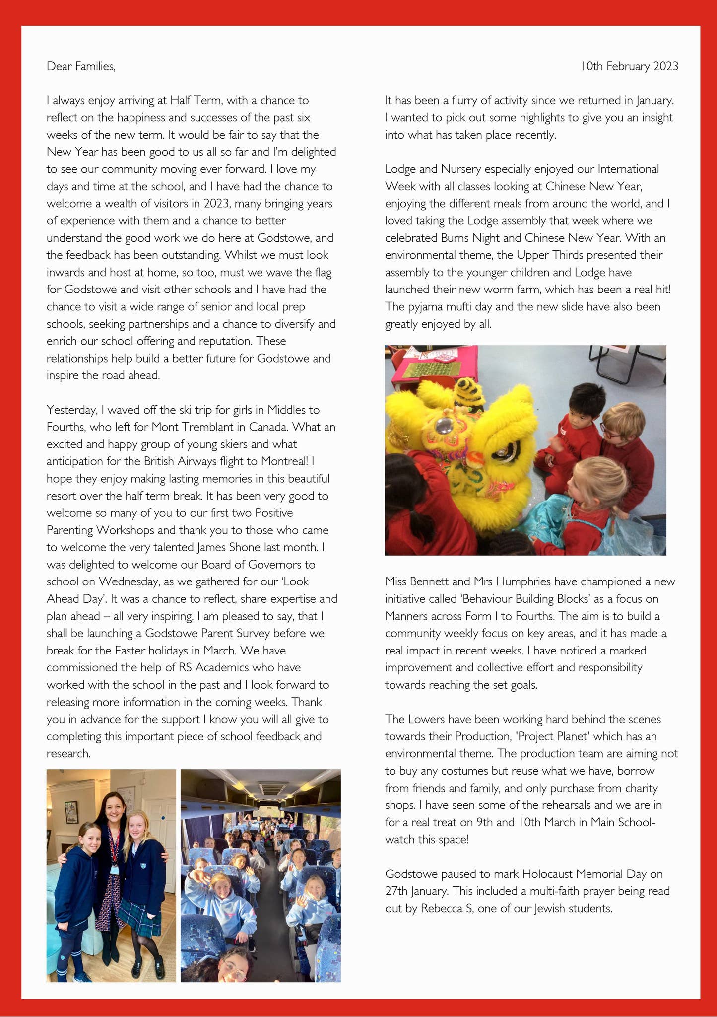 Miss Bailey's Spring Half Term Letter 2023 by GodstowePrep - Issuu