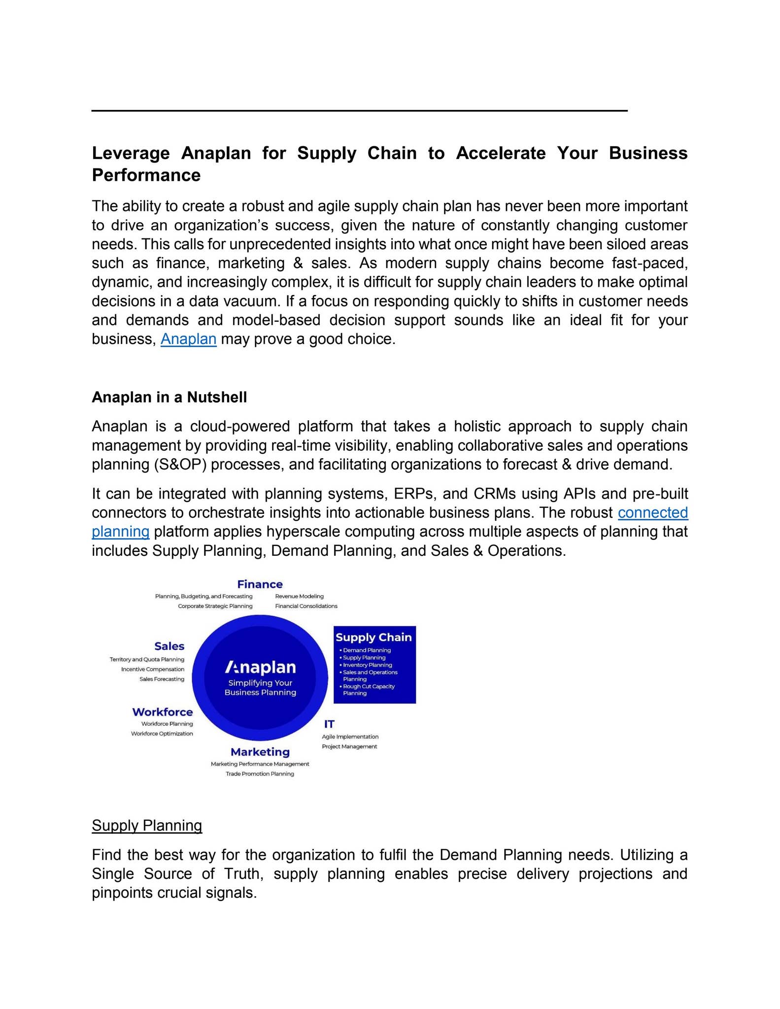 Anaplan Supply Chain Accelerating Business Performance by Polestar ...