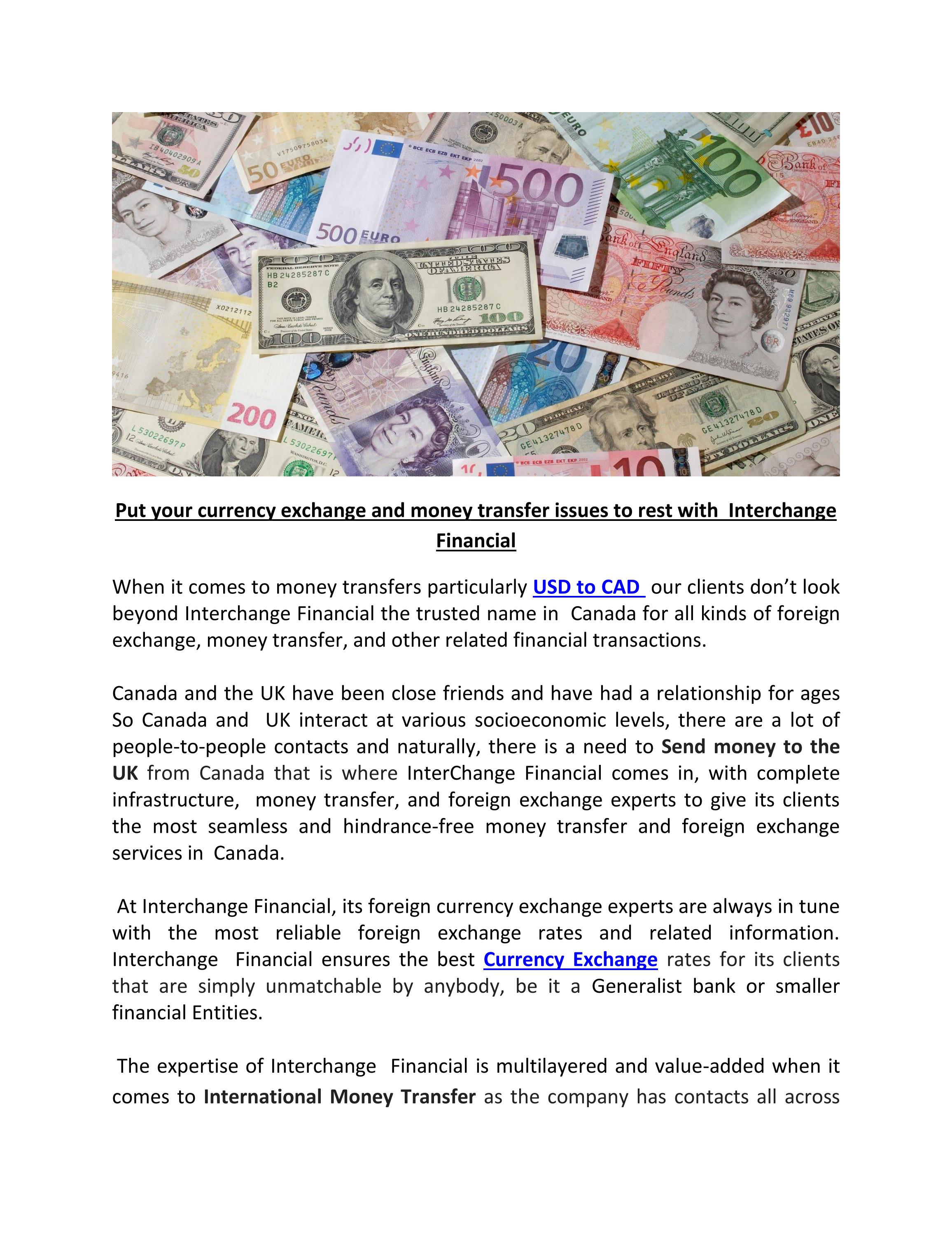 Put your currency exchange and money transfer issues to rest with ...